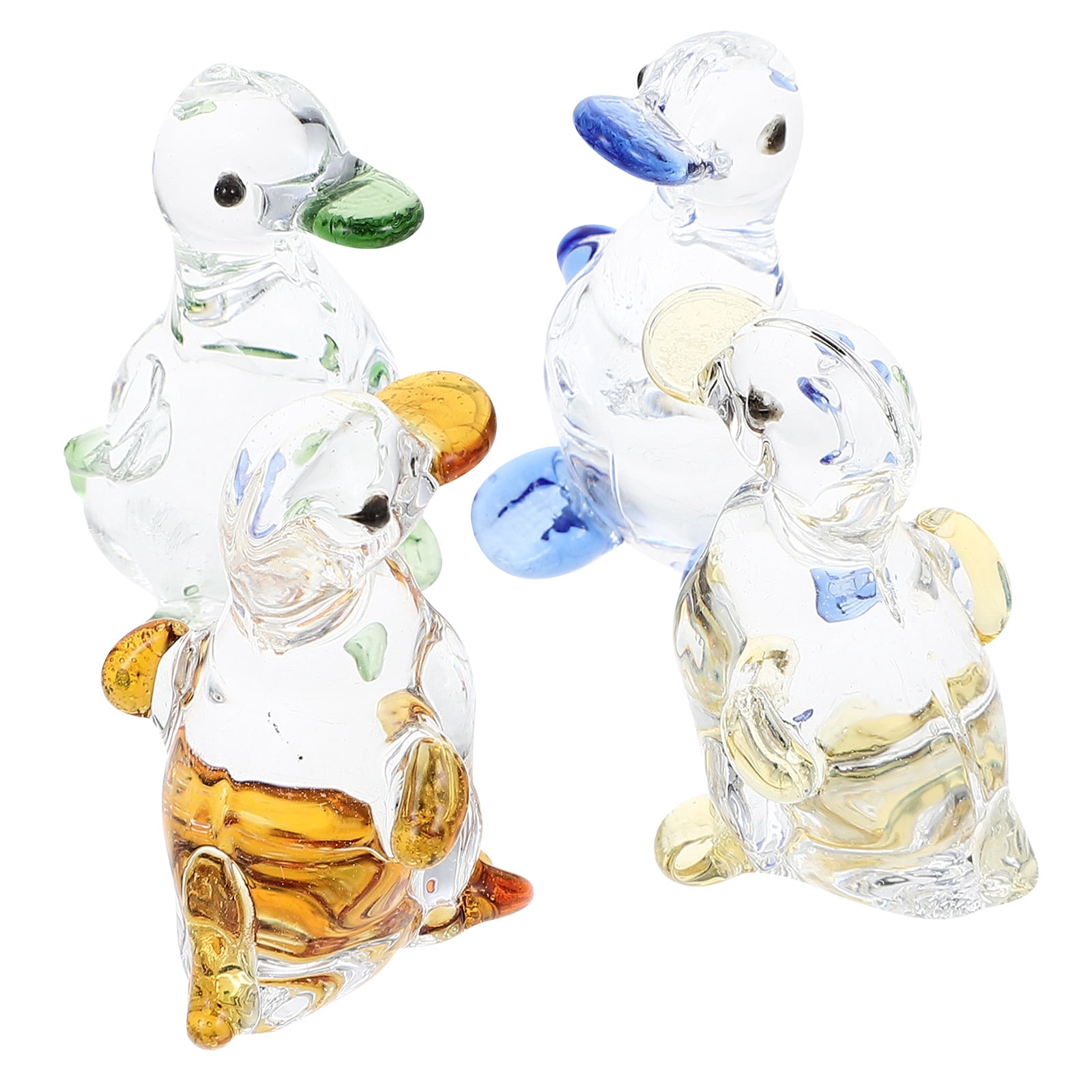 Masteelf 4 Pcs Ducks Cute Fat Ornaments Animal Sculpture Adorable ...