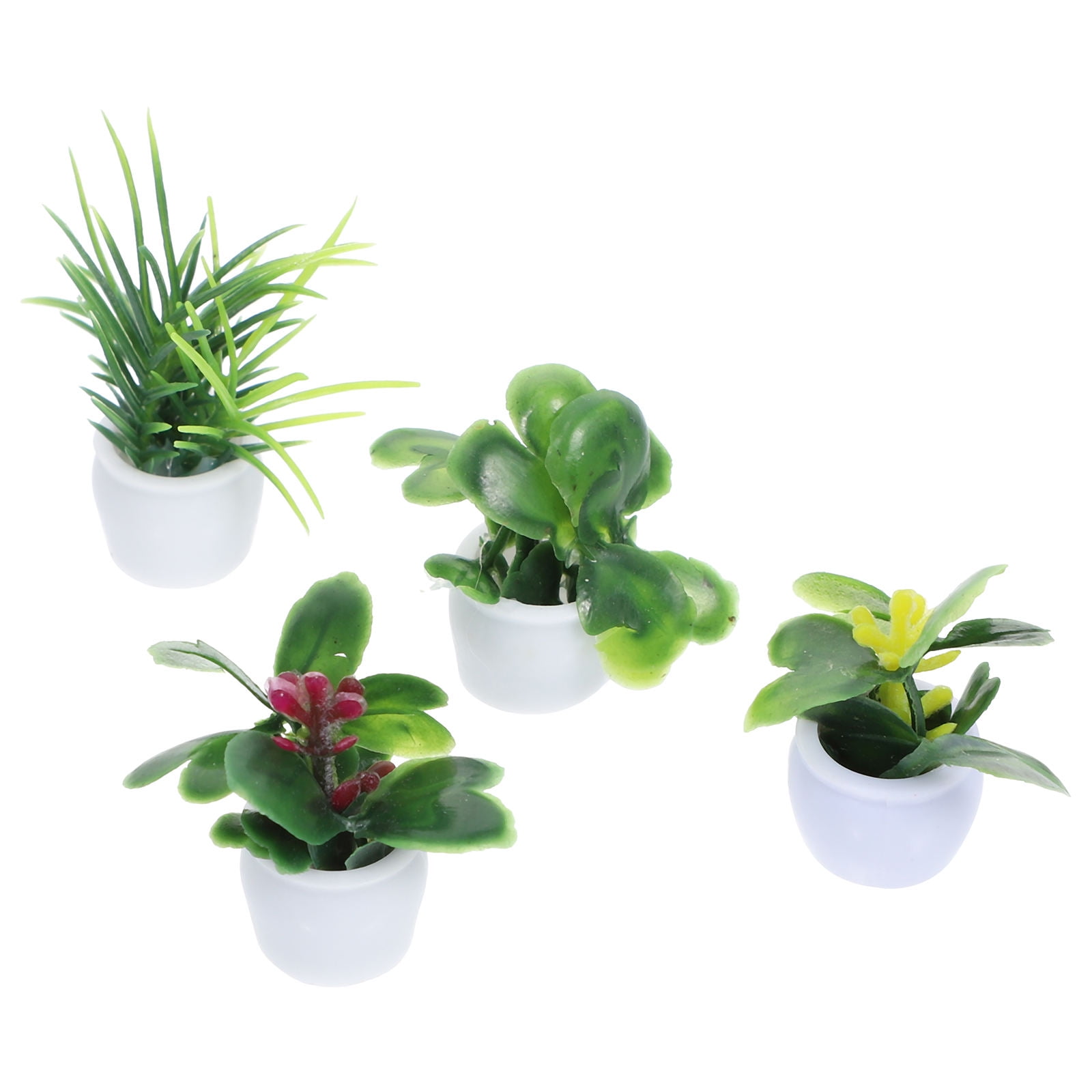 Masteelf 4 Pcs Flowers Realistic Mini Plant Model Miniature Plant ...