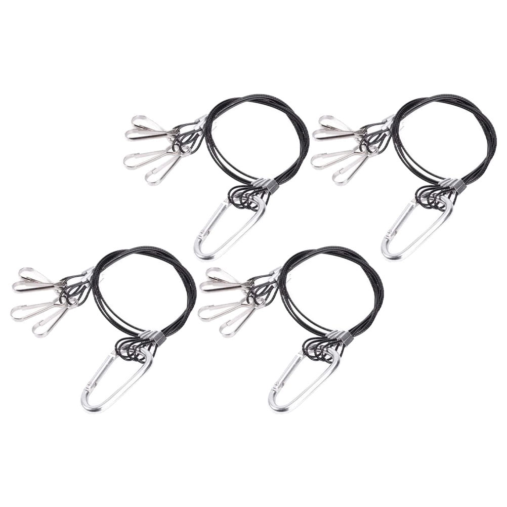Masteelf 4 Pcs Hanging Basket Hanger Holders Stainless Steel Rope Float ...