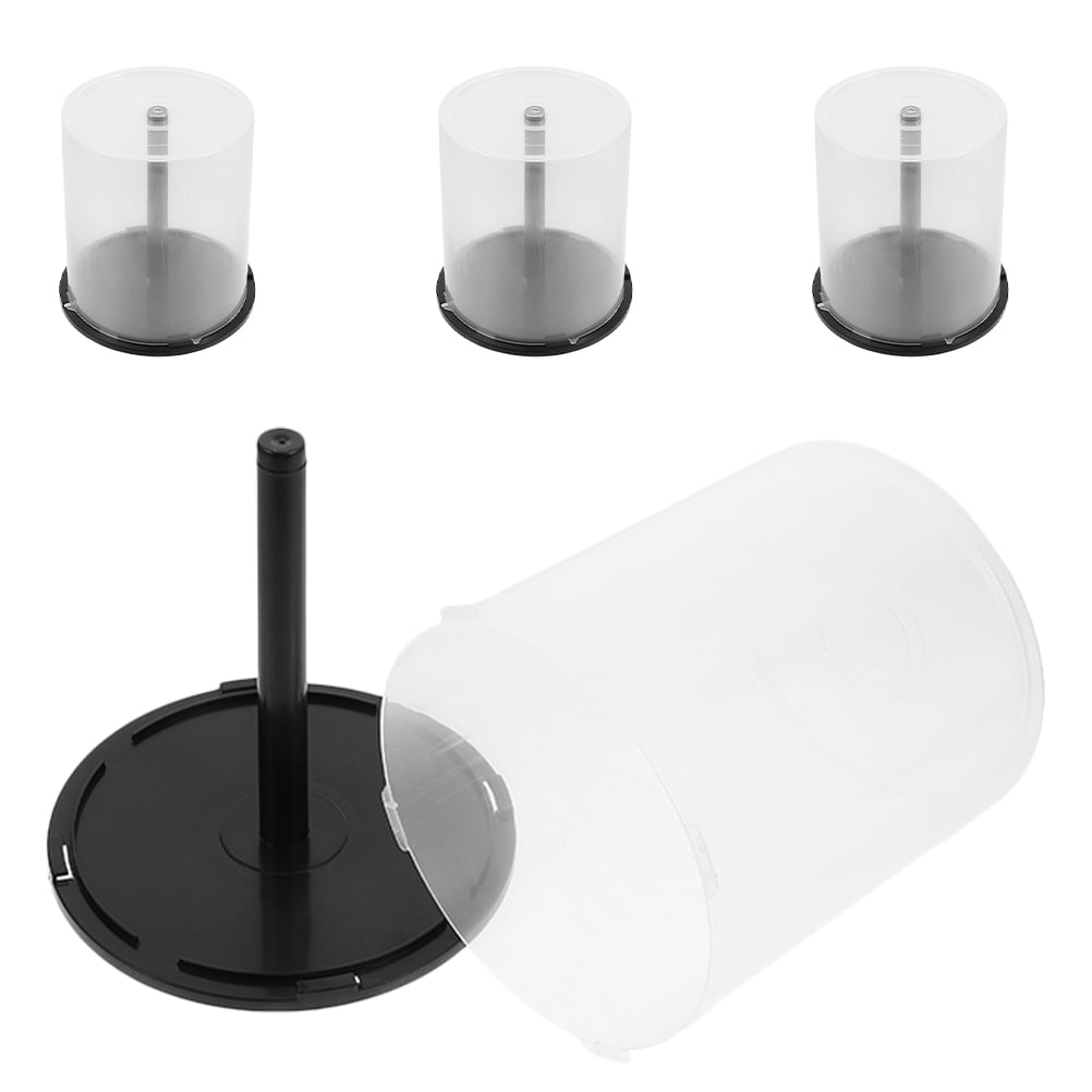 Masteelf 4 Pcs Large Capacity CD/DVD Storage Bucket Empty DVD Clear ...