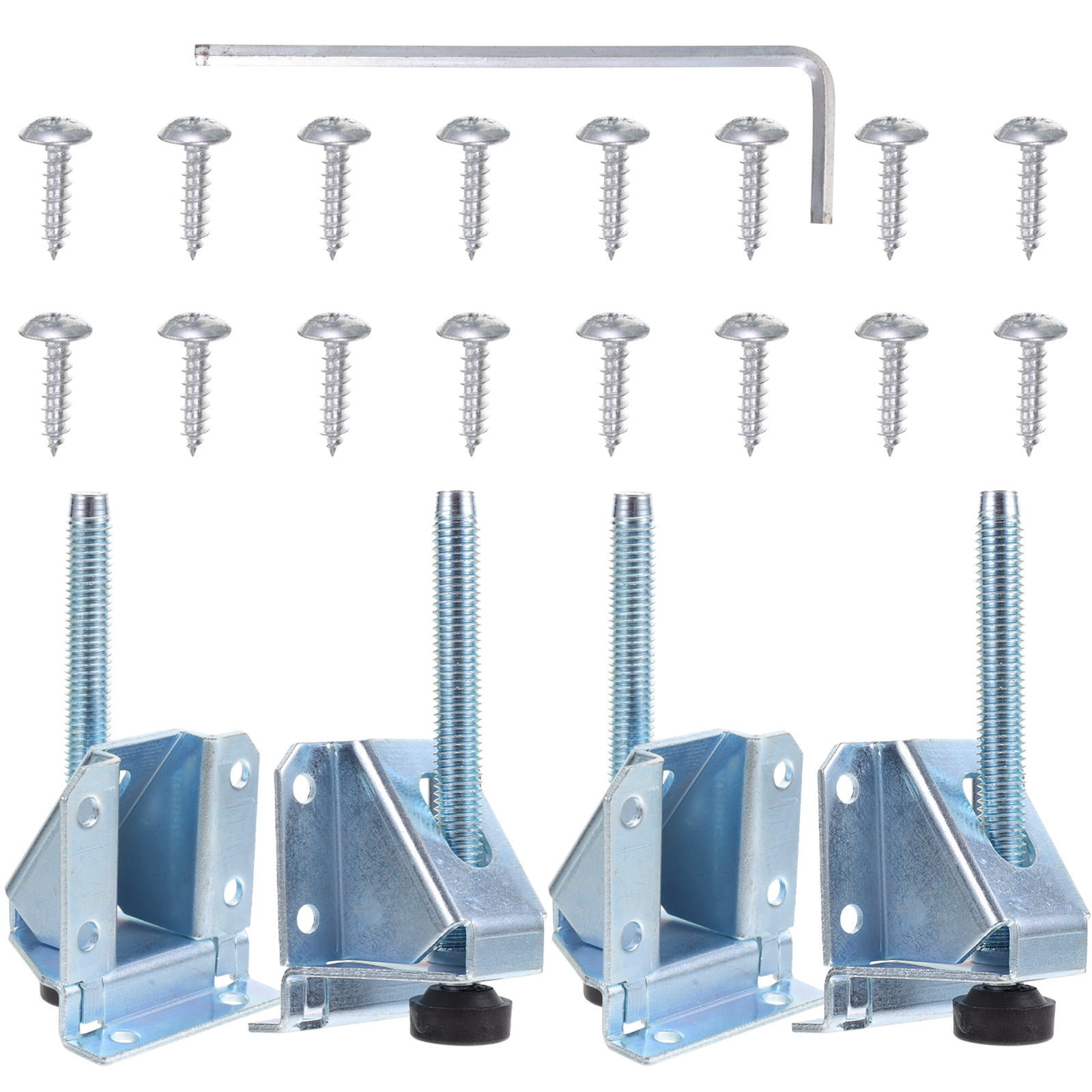 IDEANATEGRATE 4Pcs Adjustable Wardrobe Leveler Legs Rolled Steel ...