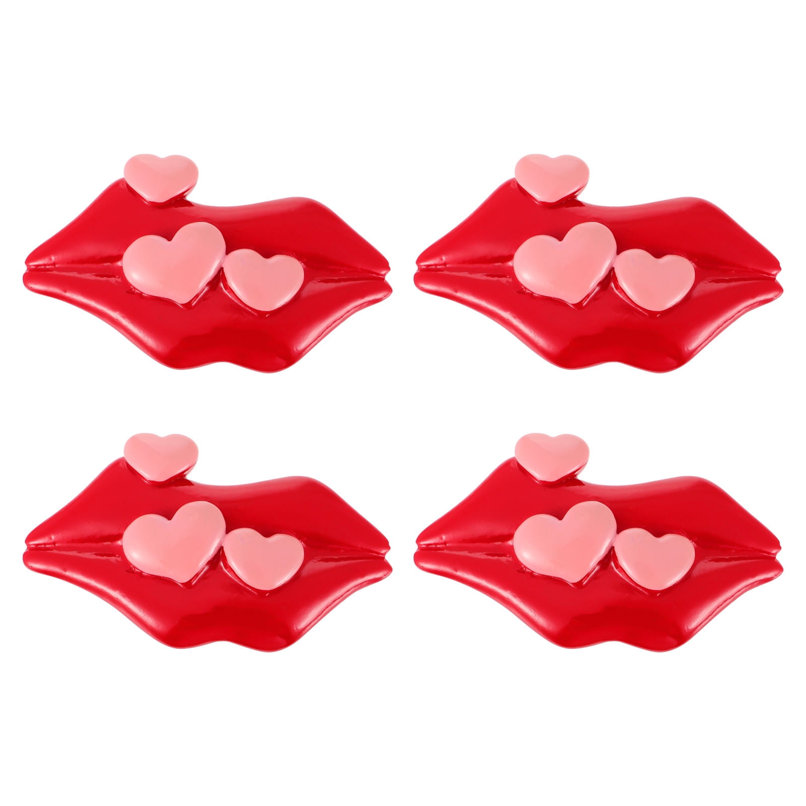 IDEANATEGRATE Creative Refrigerator Stickers Red 4Pcs 2.8x2in Friends ...