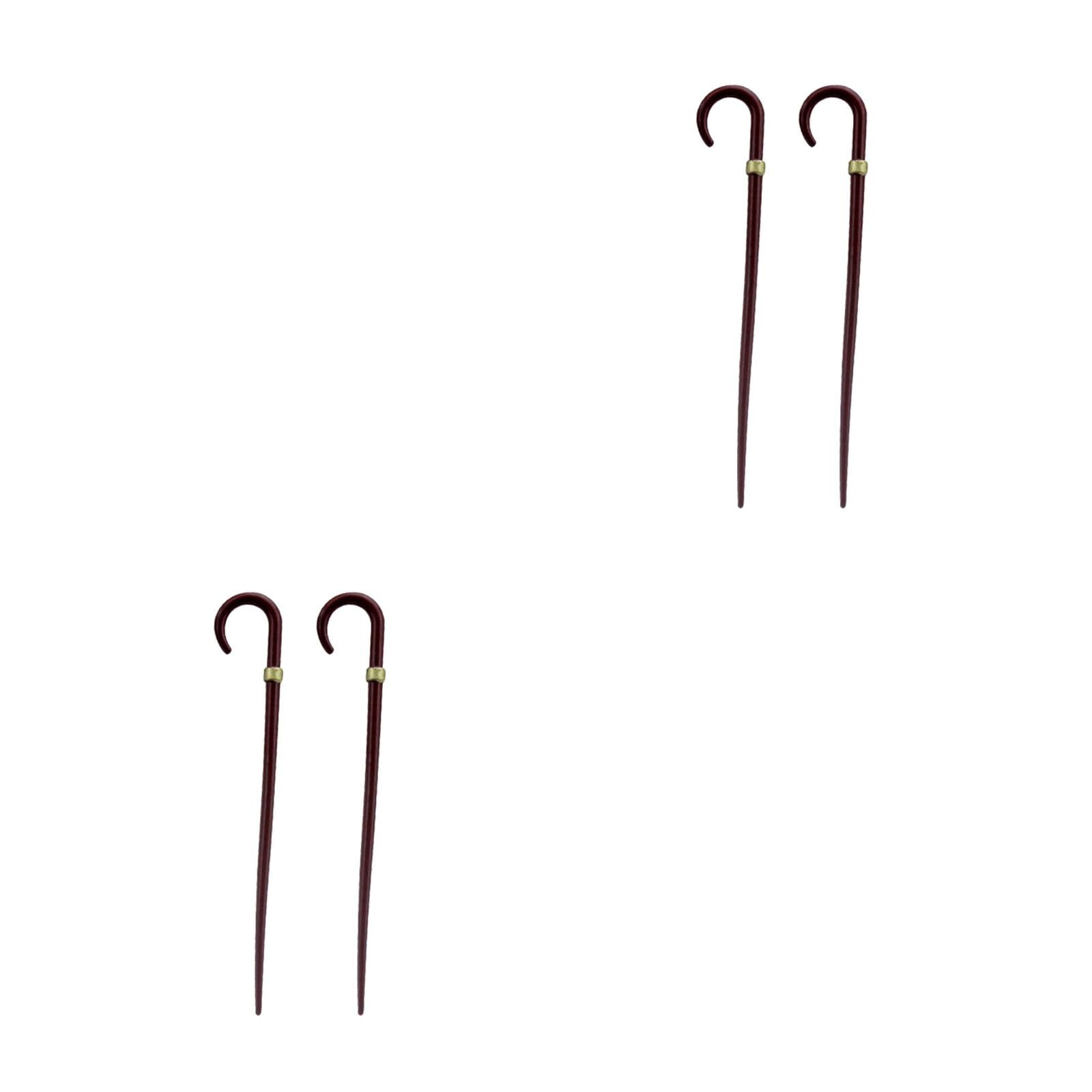 Masteelf 4 Pcs Miniature Walking Cane Props Vintage Cane Models Kids ...
