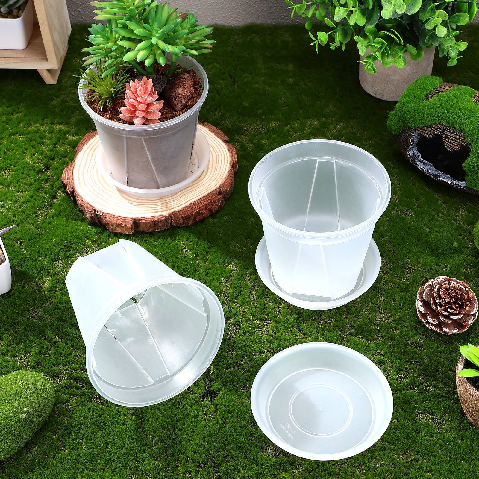 Masteelf 4 Pcs Planters for Indoor Plants Root Control Pot - Walmart.com