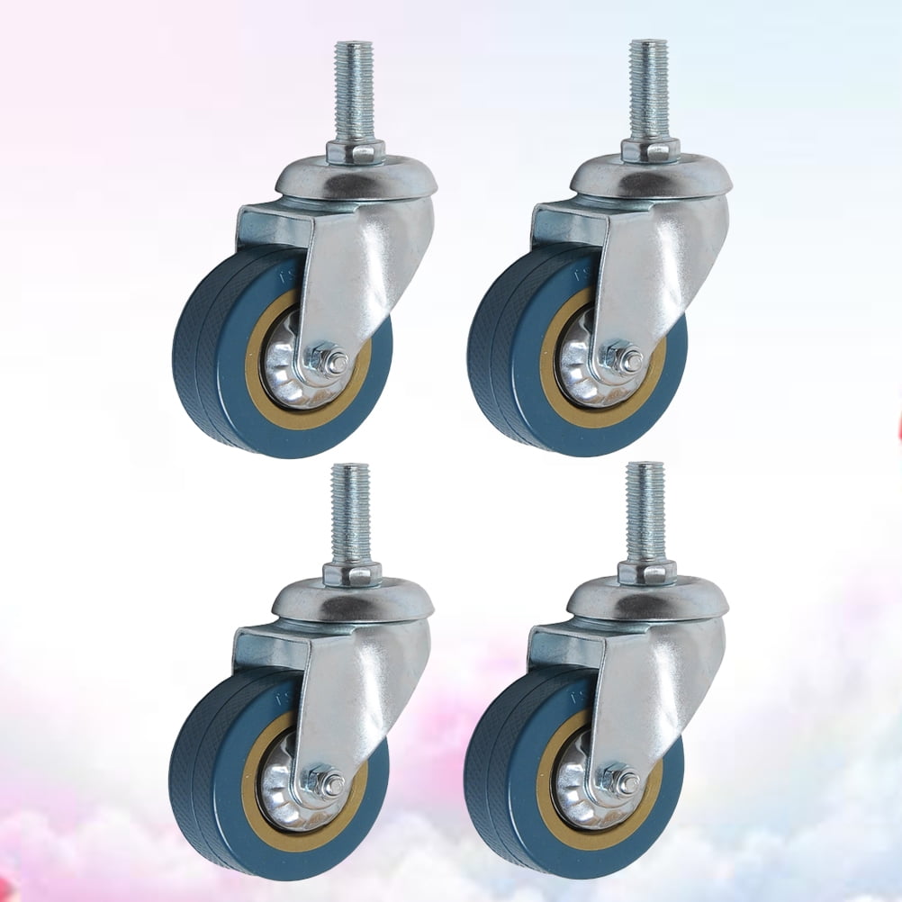 Masteelf 4 Pcs Rolling Wheel Swivel Castor Chariot Trolley Cart Utility ...
