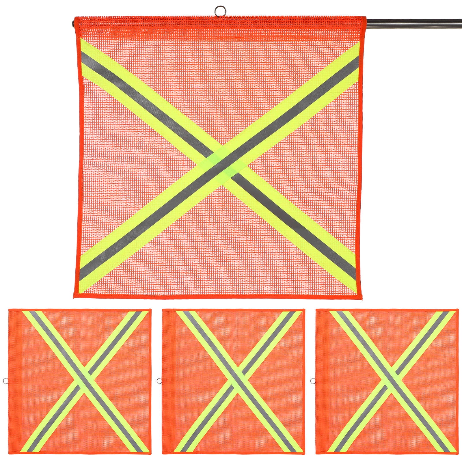 Masteelf 4 Pcs Safety Flags Traffic Warning Flags Reflective Traffic ...