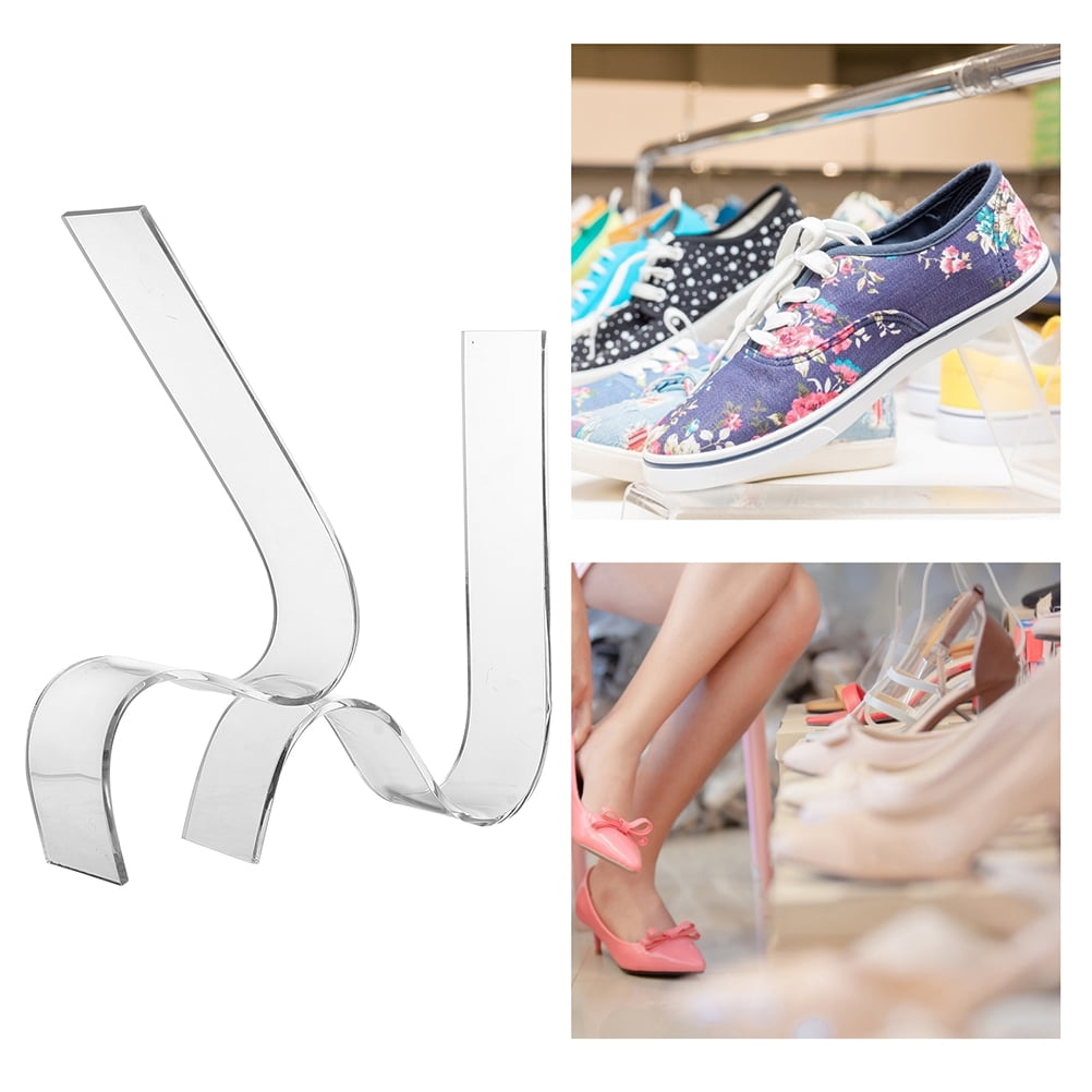 Masteelf 4 Pcs Sandal Display Stand Acrylic Shoe Rack Fixture Store ...