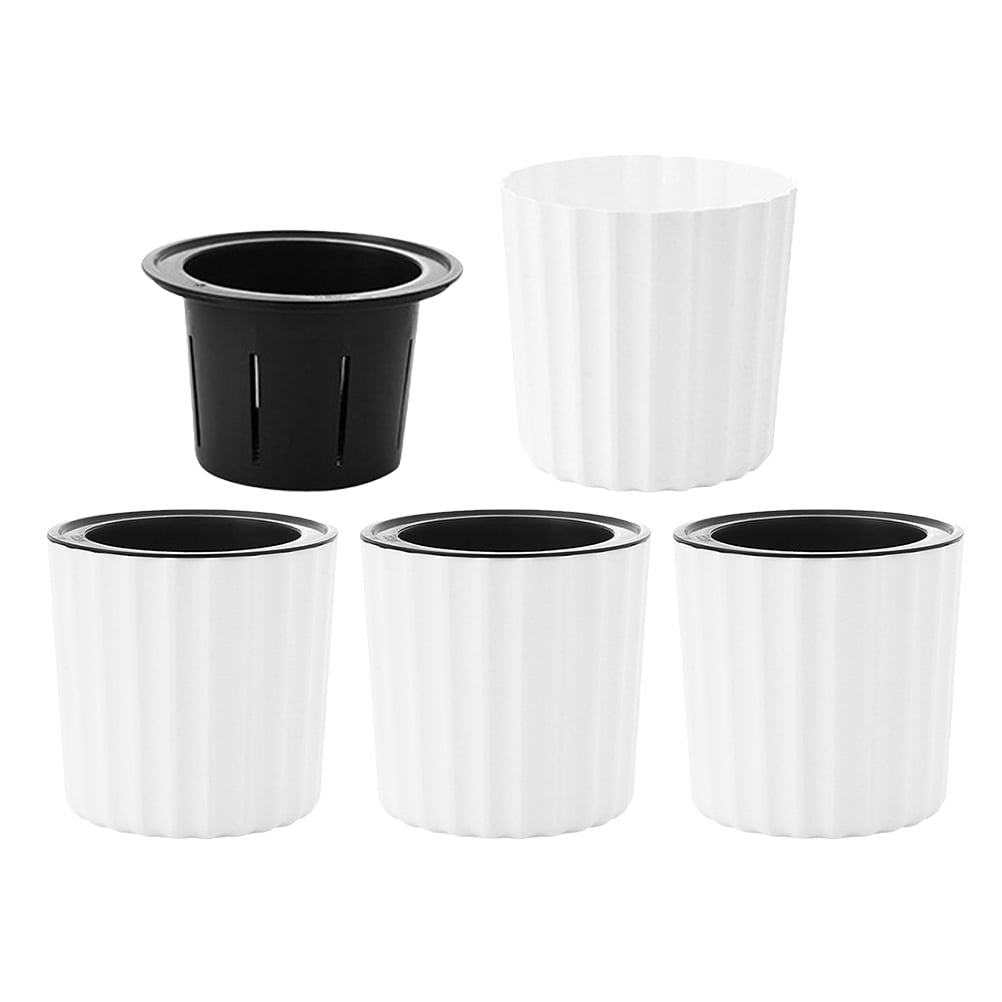 Masteelf 4 Pcs Self-priming Flower Pot Large Orchid Container Pacifier ...