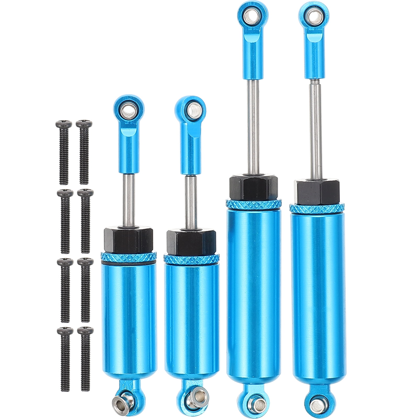 HEATSHAKING Shock Damper Aluminum Alloy Blue Cylindrical 4Pcs - Walmart.com