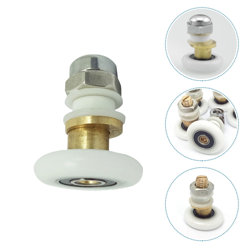 Masteelf 4 Pcs Stainless Chrome Shower Door Runners Bathtub Rollers ...