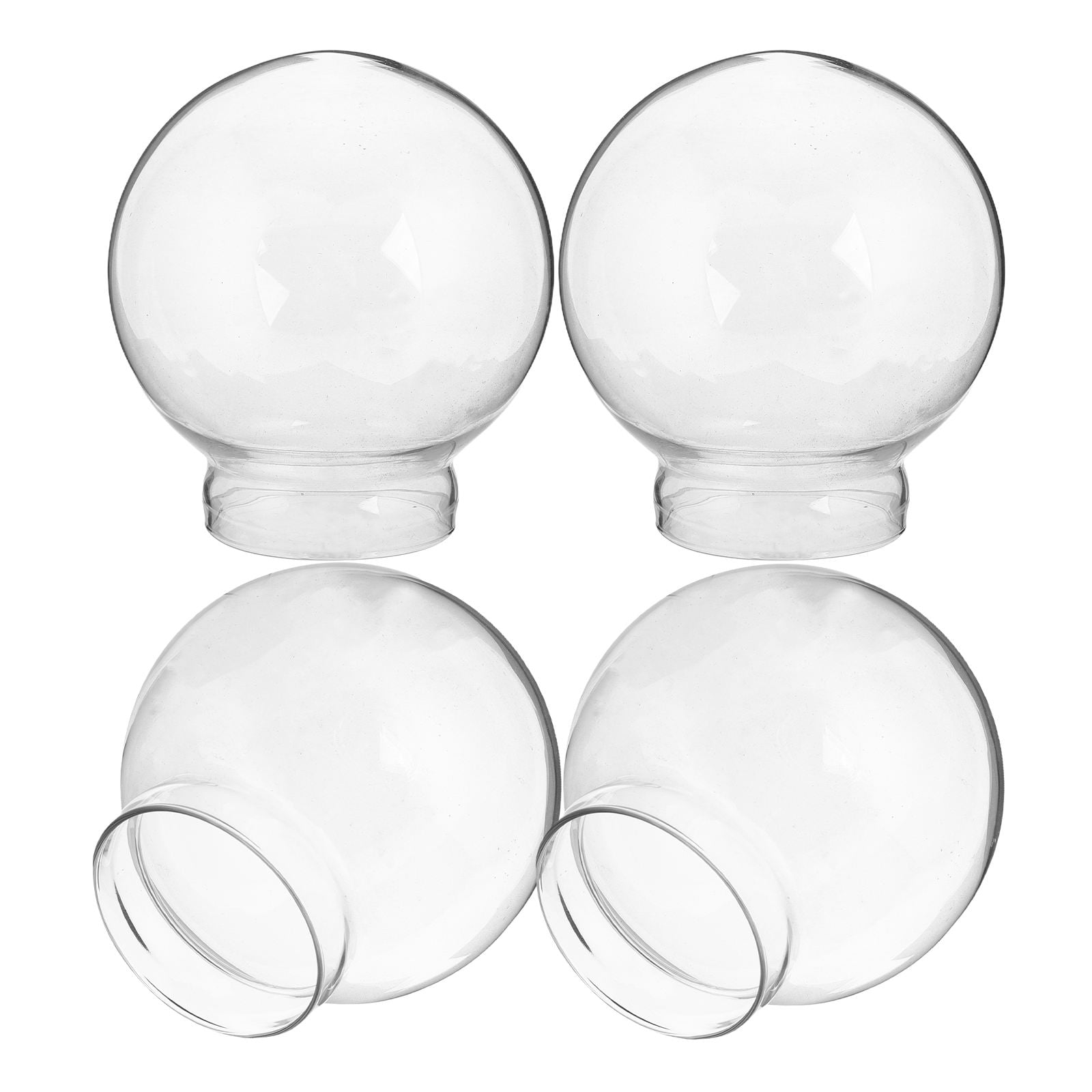 Masteelf 4 Pcs Storage Globe DIY Clear Glass Snow Globes Transparent ...
