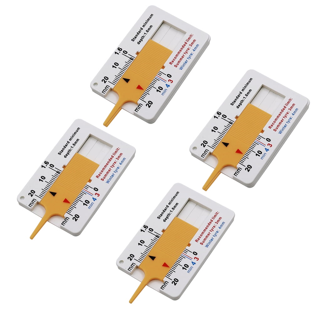 Masteelf 4 Pcs Tire Tread Depth Gauge Meter Excellent Measure Tool ...