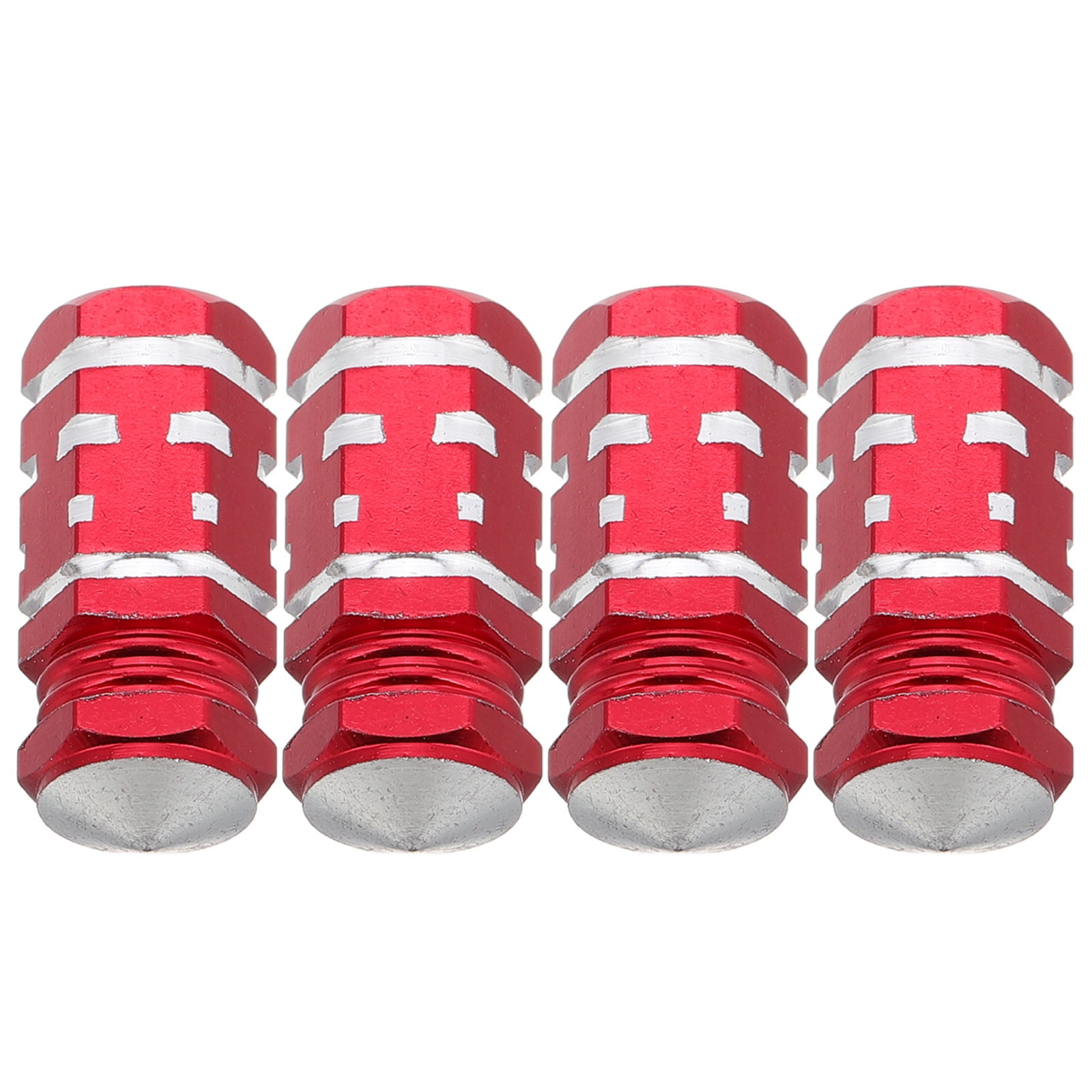 Masteelf 4 Pcs Valve Cap Stem Tires Hat Decals Universal Red Wheels ...
