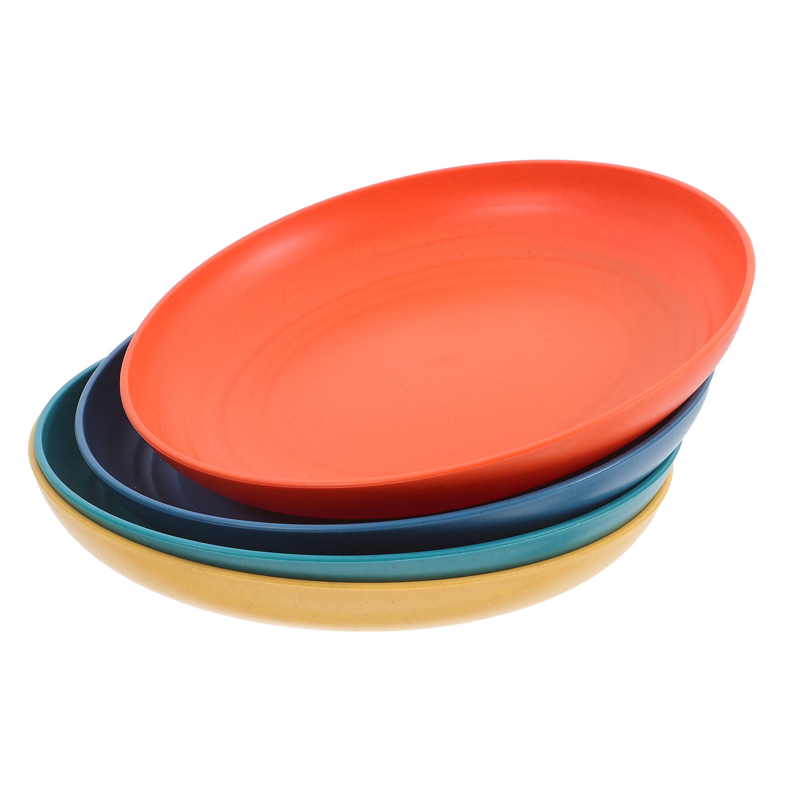 Masteelf 4 Pcs Wheat Straw Plates Unbreakable Dinner Plates Lunch ...