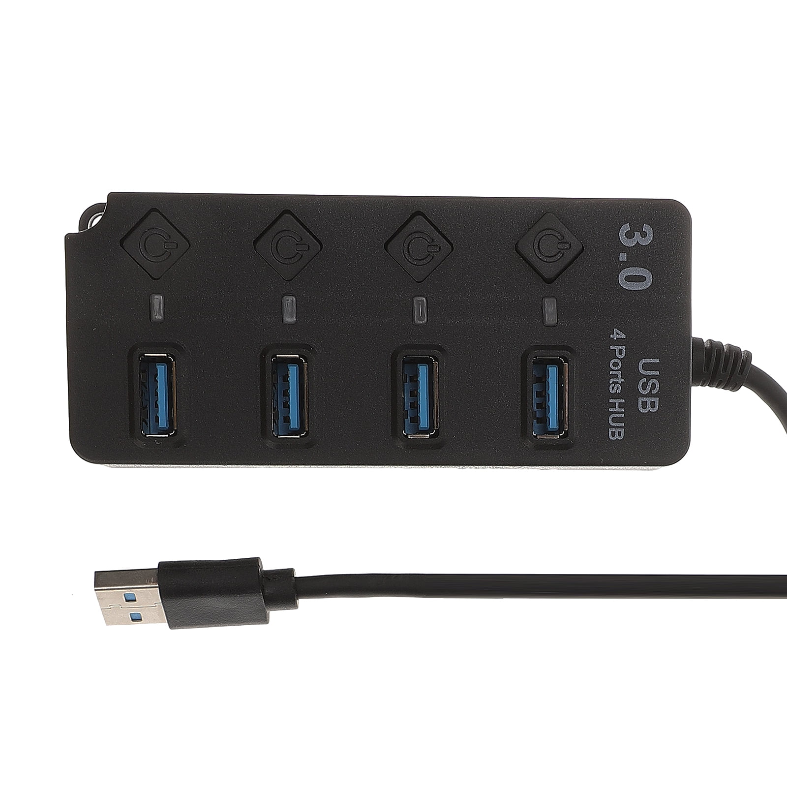 Masteelf 4 Port USB Hub 3.0 Splitter Computer Adapter Dock Holder Black ...