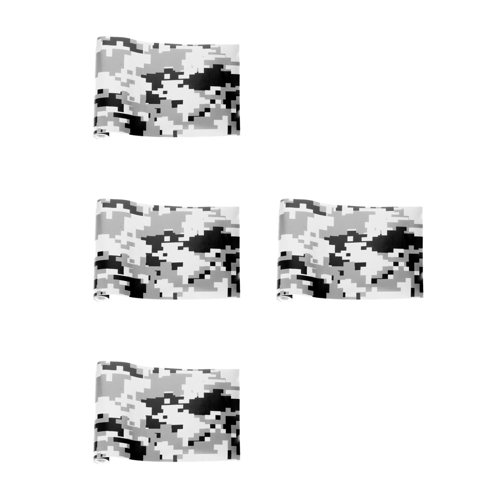 Masteelf 4 Rolls Camo Print Car Vinyl Wrap Self Adhesive Camouflage ...