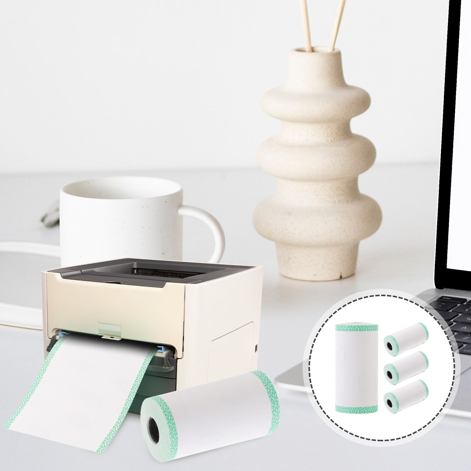 Masteelf 4 Rolls of Thermal Printer Paper Printable Paper Rolls ...