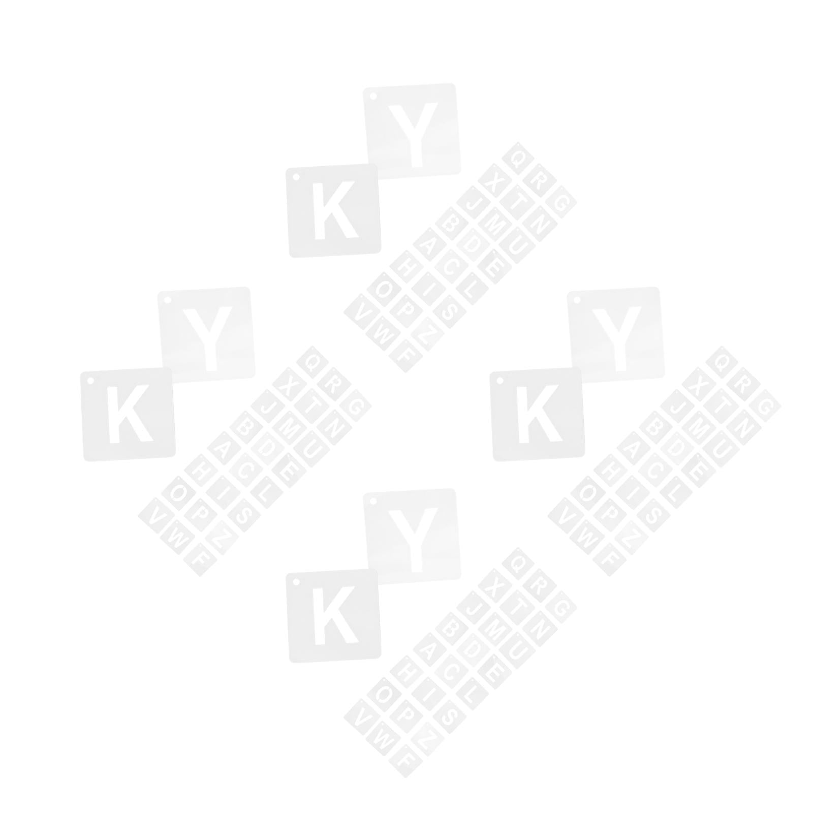 Masteelf 4 Sets Alphabet Stencils Reusable Plastic Letter Templates For ...