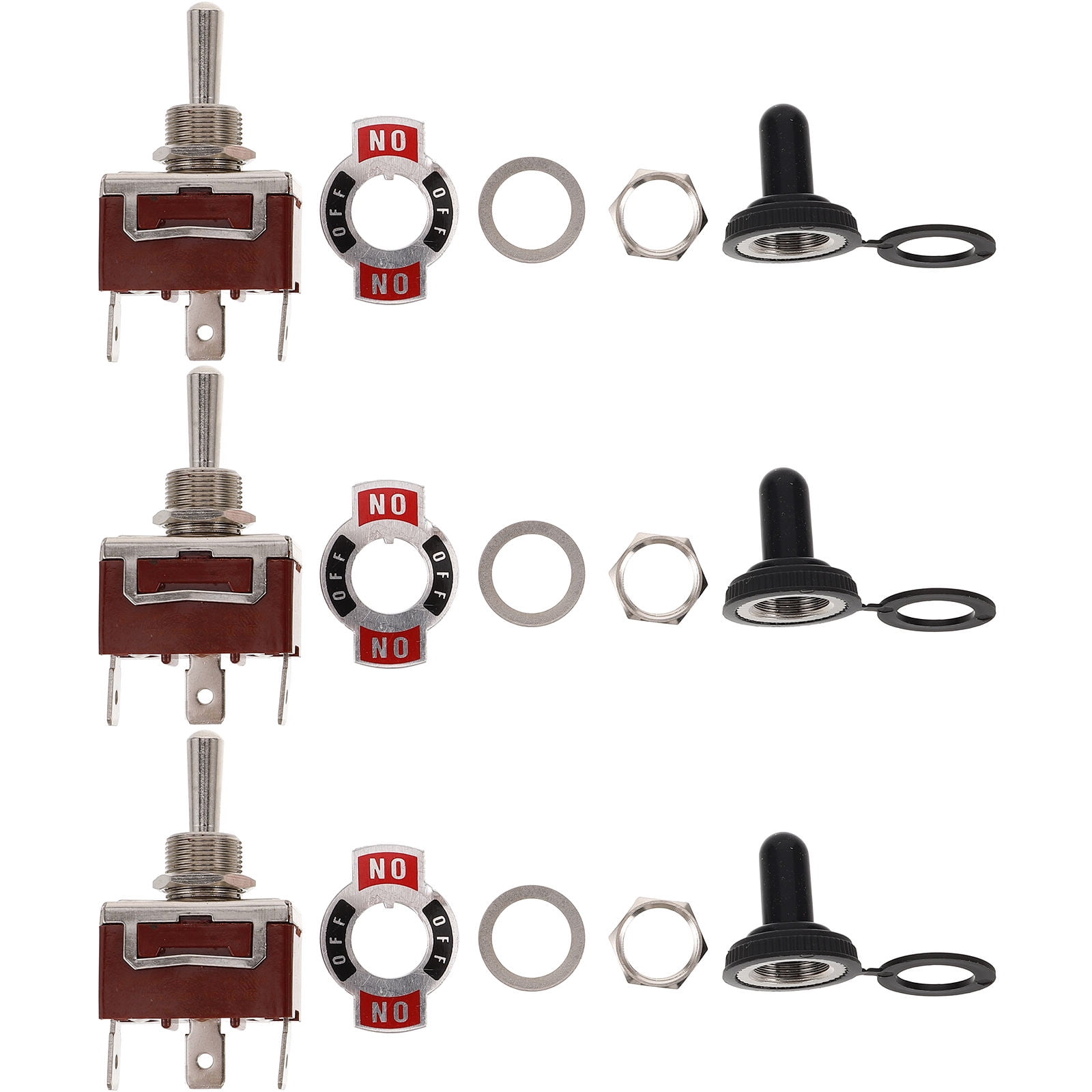 Masteelf 4 Sets Automotive Toggle Switches Waterproof 3-Way On-Off-On ...