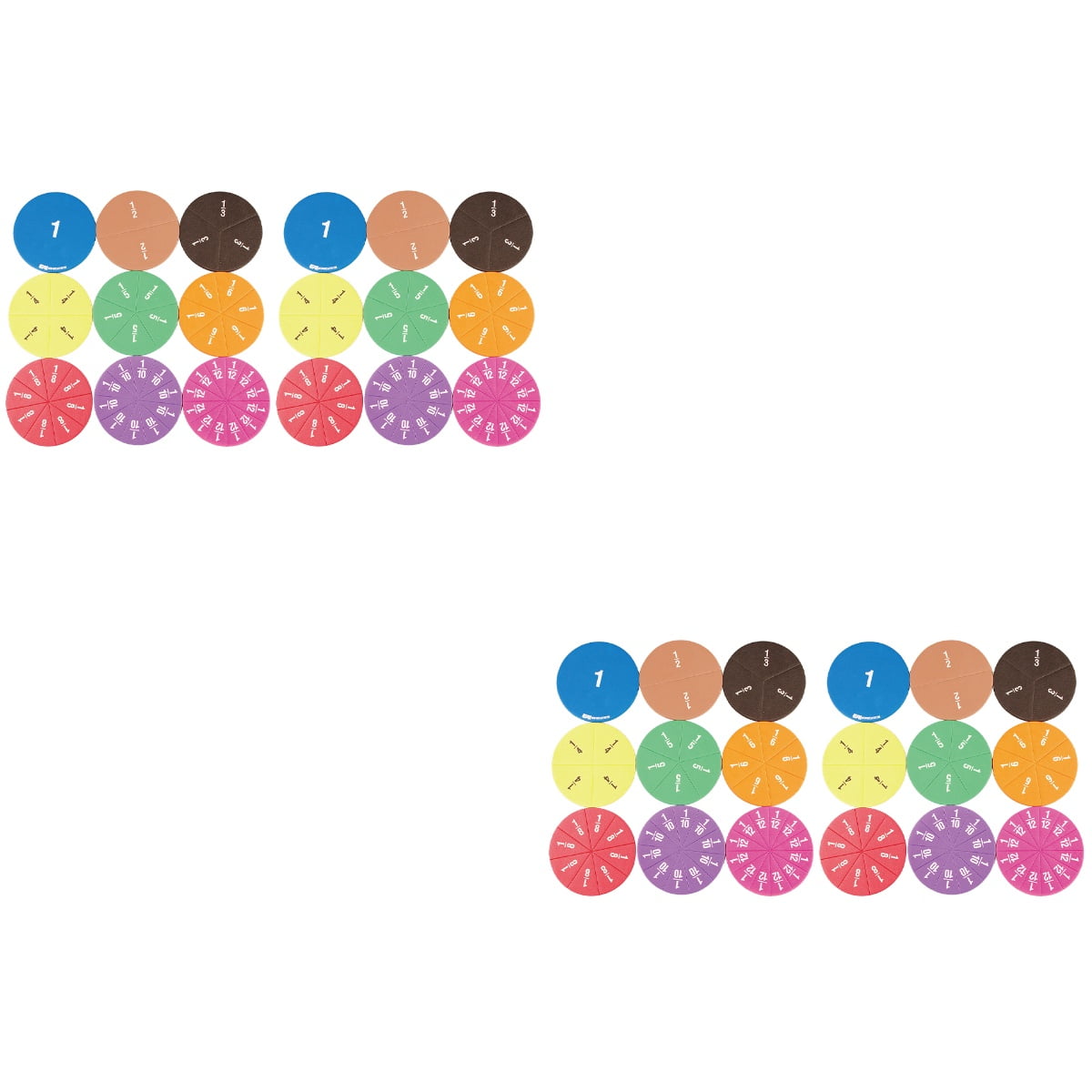 Masteelf 4 Sets Children Education Fraction Circles Circle Math ...