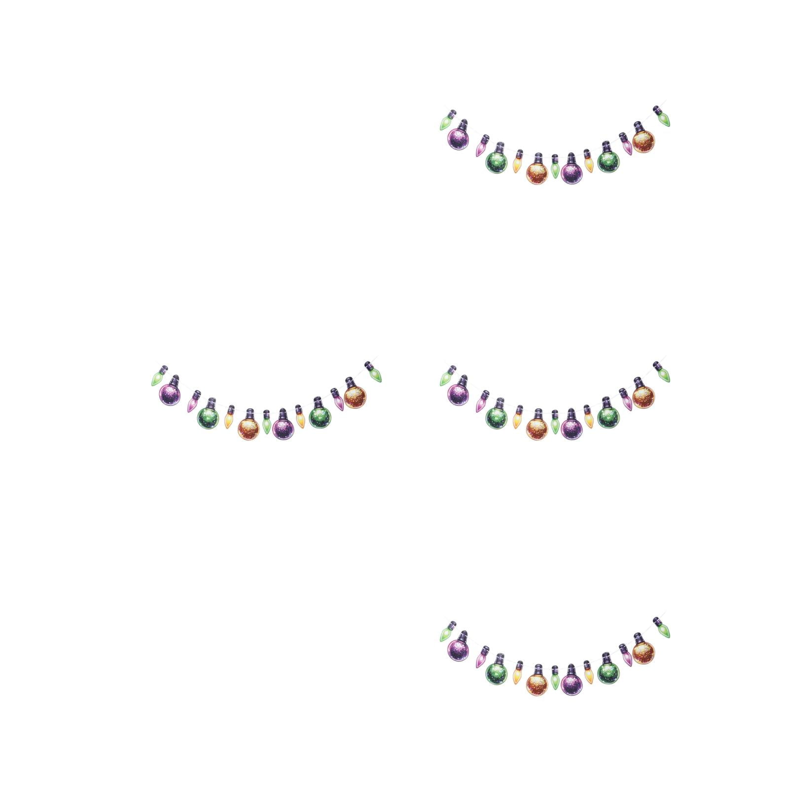 Masteelf 4 Sets Colorful Light Bulb Paper Banner Birthday Bulb Shaped ...