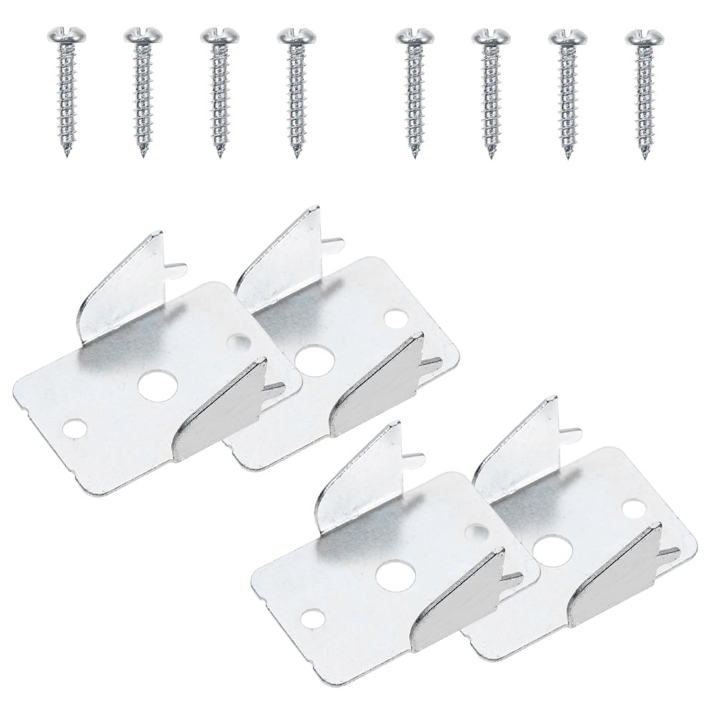 Masteelf 4 Sets Curtain Rod Center Support Bracket Ceiling Brackets ...