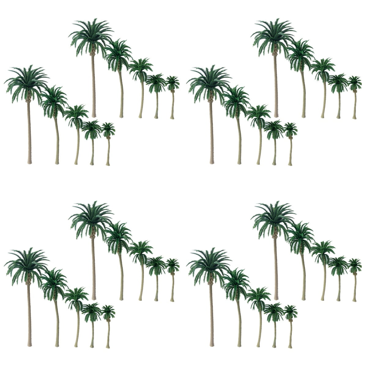 Masteelf 4 Sets Model Tree Set Mixed Model Tree Train Trees Railroad ...