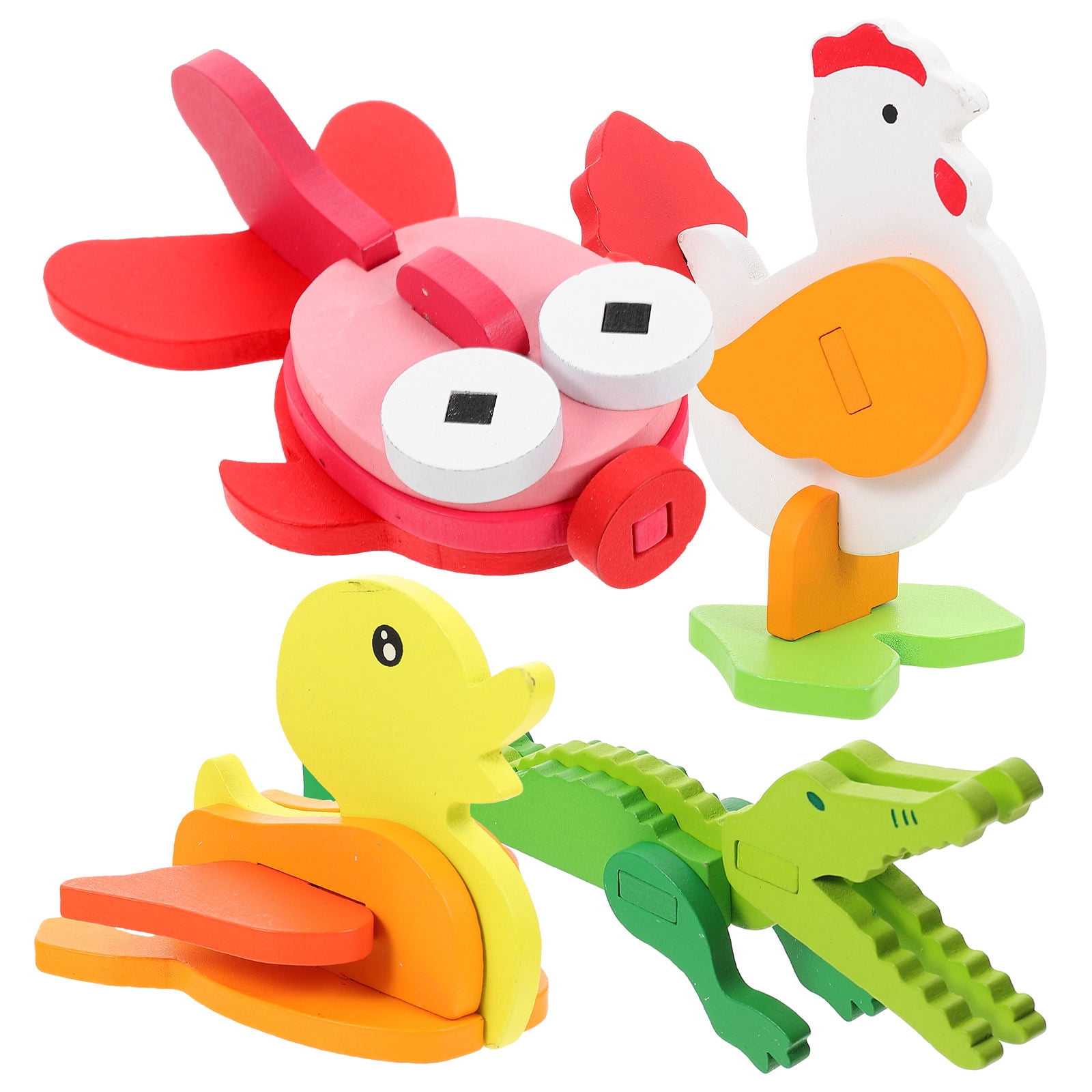 Masteelf 4 Sets Toddler Toys Puzzle Easy Grasp Matching Child - Walmart.com