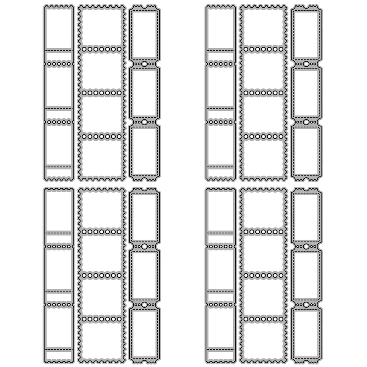 Masteelf 4 Sets of Stamp Craft Cutting Dies Diy Stamp Cutting Dies Die ...