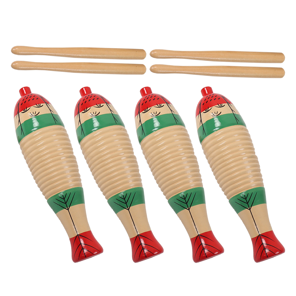 Masteelf 4 Sets of Wood Rhythm Instruments ABS Block Percussion ...