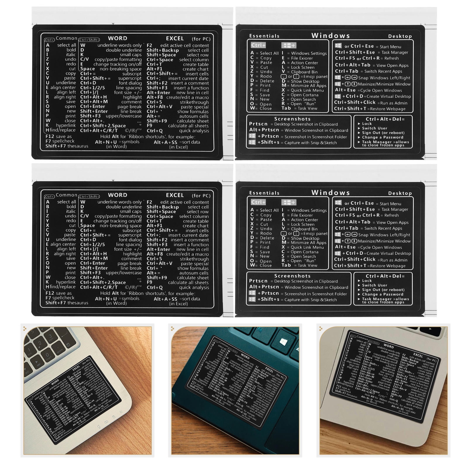 Masteelf 4 Sheets of Laptop Decals Sticker Sheet Reference Stickers ...