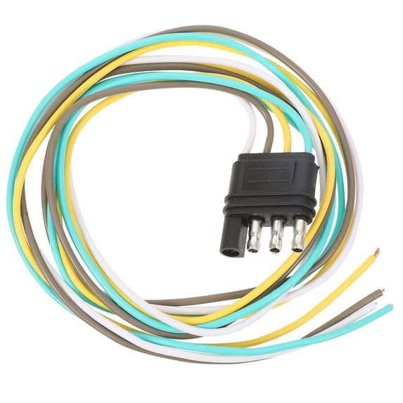 Masteelf 4 -Way Flat Plug Adapter Sleek Trailer Wiring Ground Camping ...