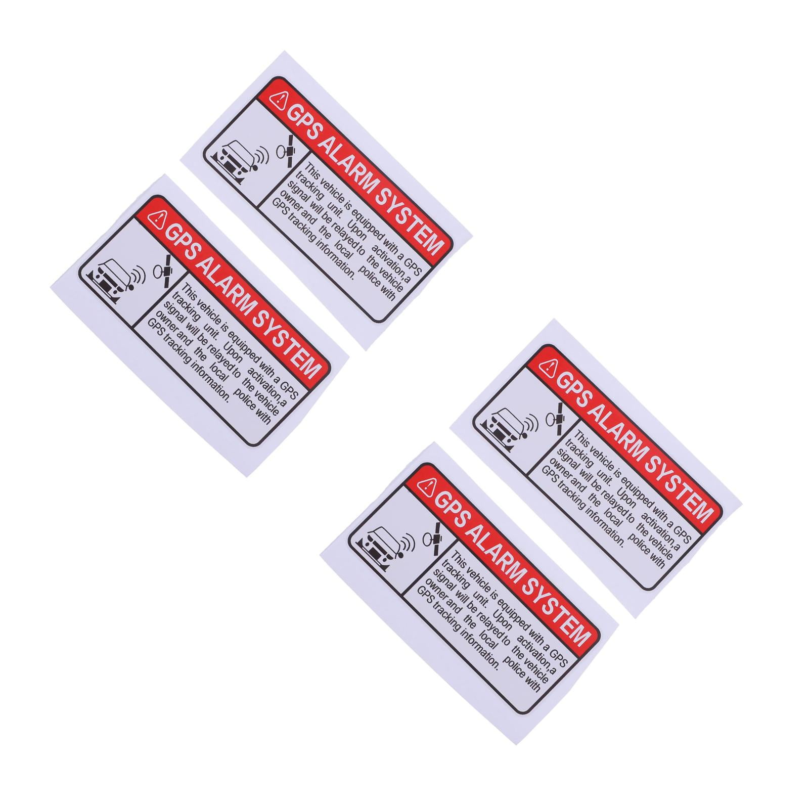 Masteelf 4 pcs Car Styling Decals Warning System Active Adhesive Car ...