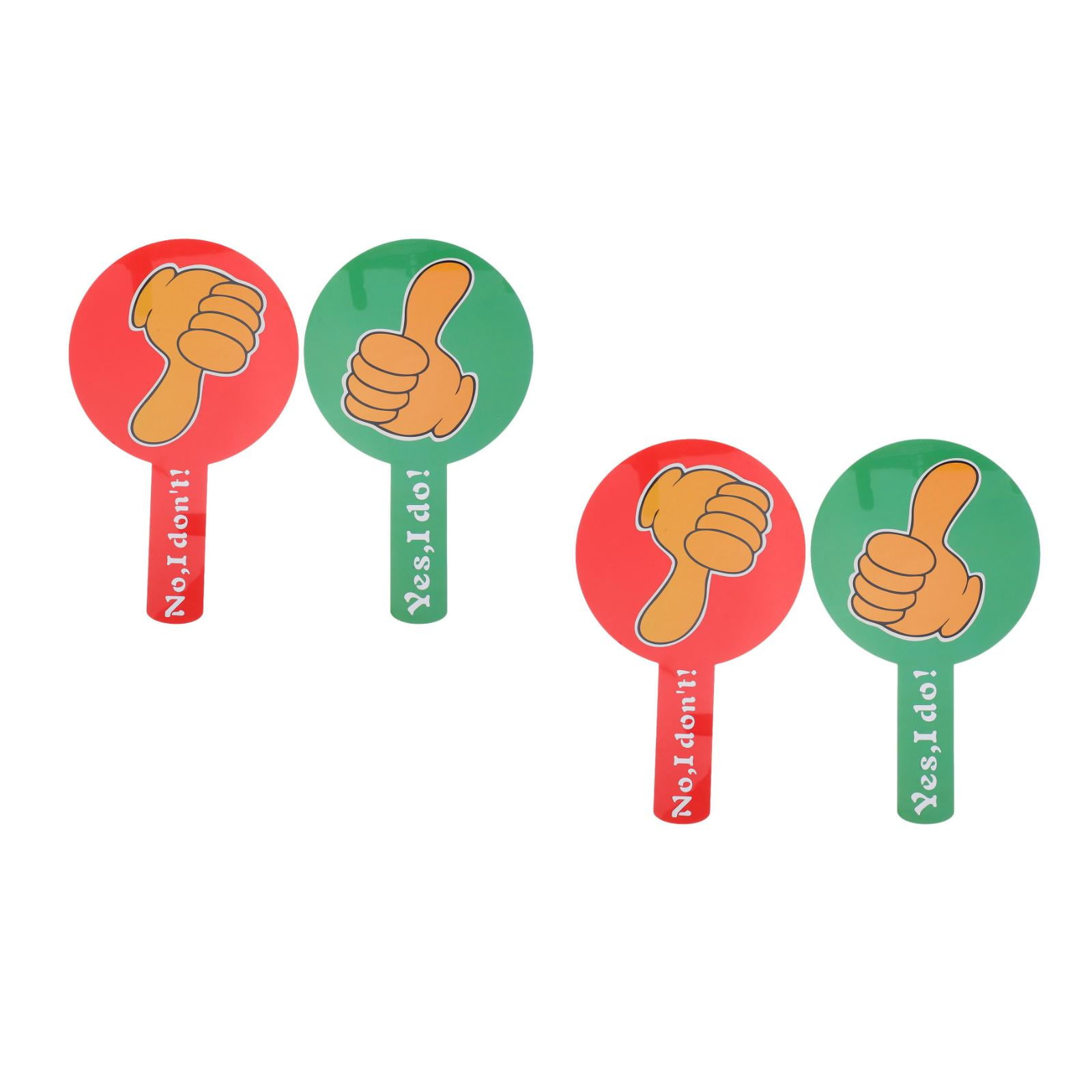 Masteelf 4 pcs Classroom Judging Paddles Double Sided Thumbs Up Thumbs ...