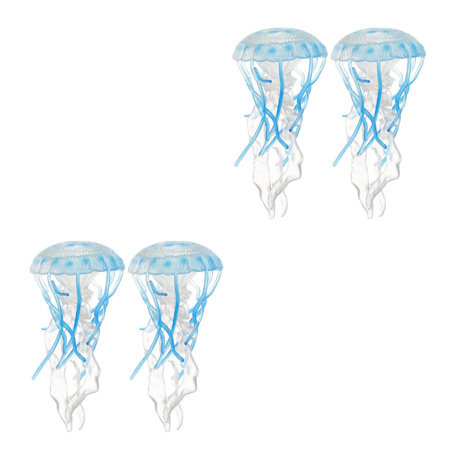 Masteelf 4 pcs Floating Jellyfish Toys Realistic Jellyfish Figurine ...