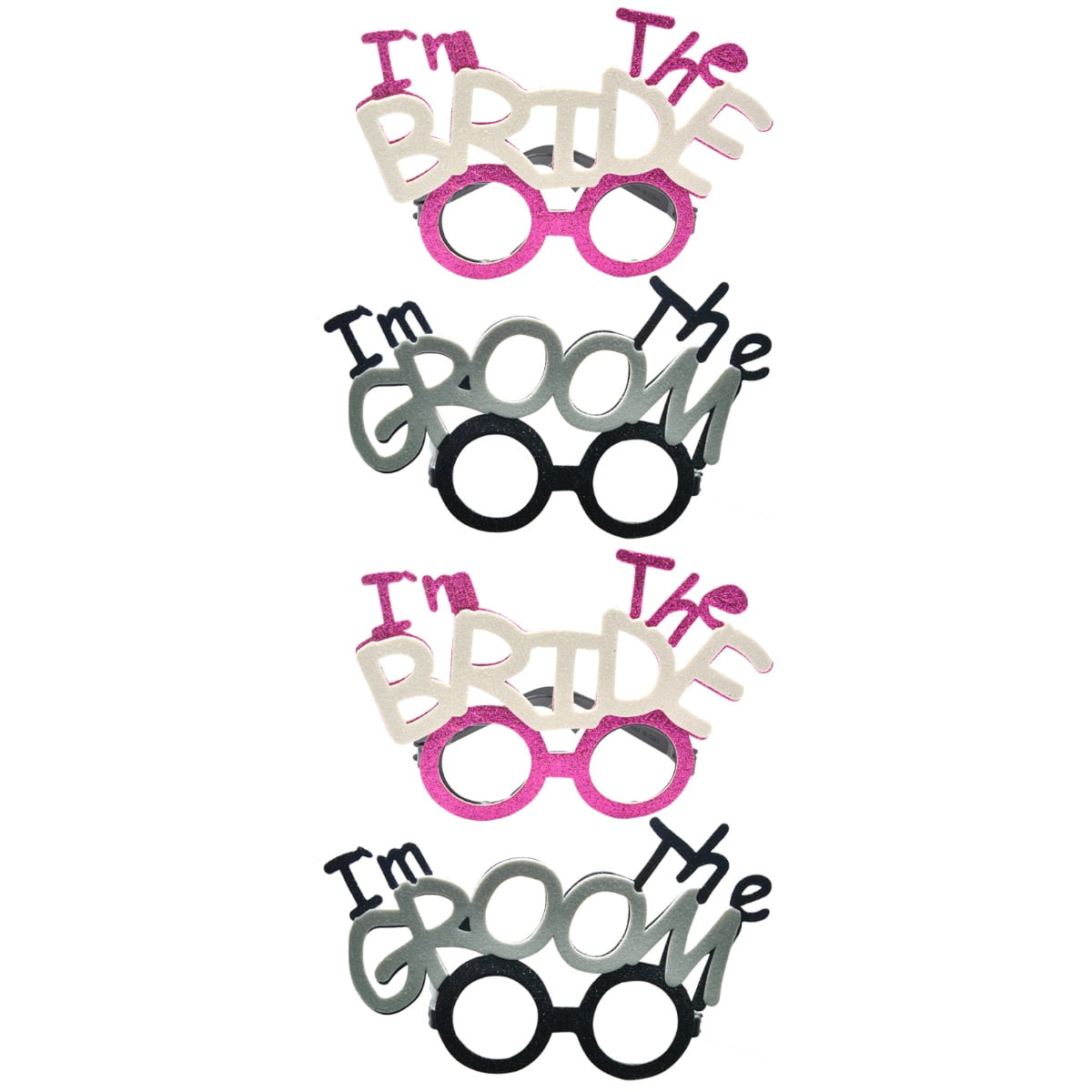 Masteelf 4 pcs I'm The Bride I'm The Groom Glasses Funny Eyeglass ...