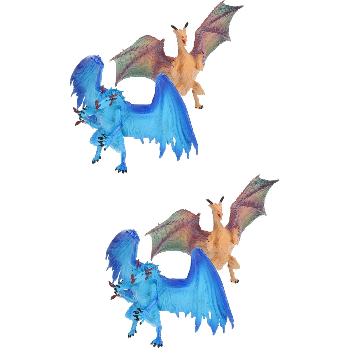 Masteelf 4 pcs Mini Dragon Figurines Mythological Dragon Statues ...