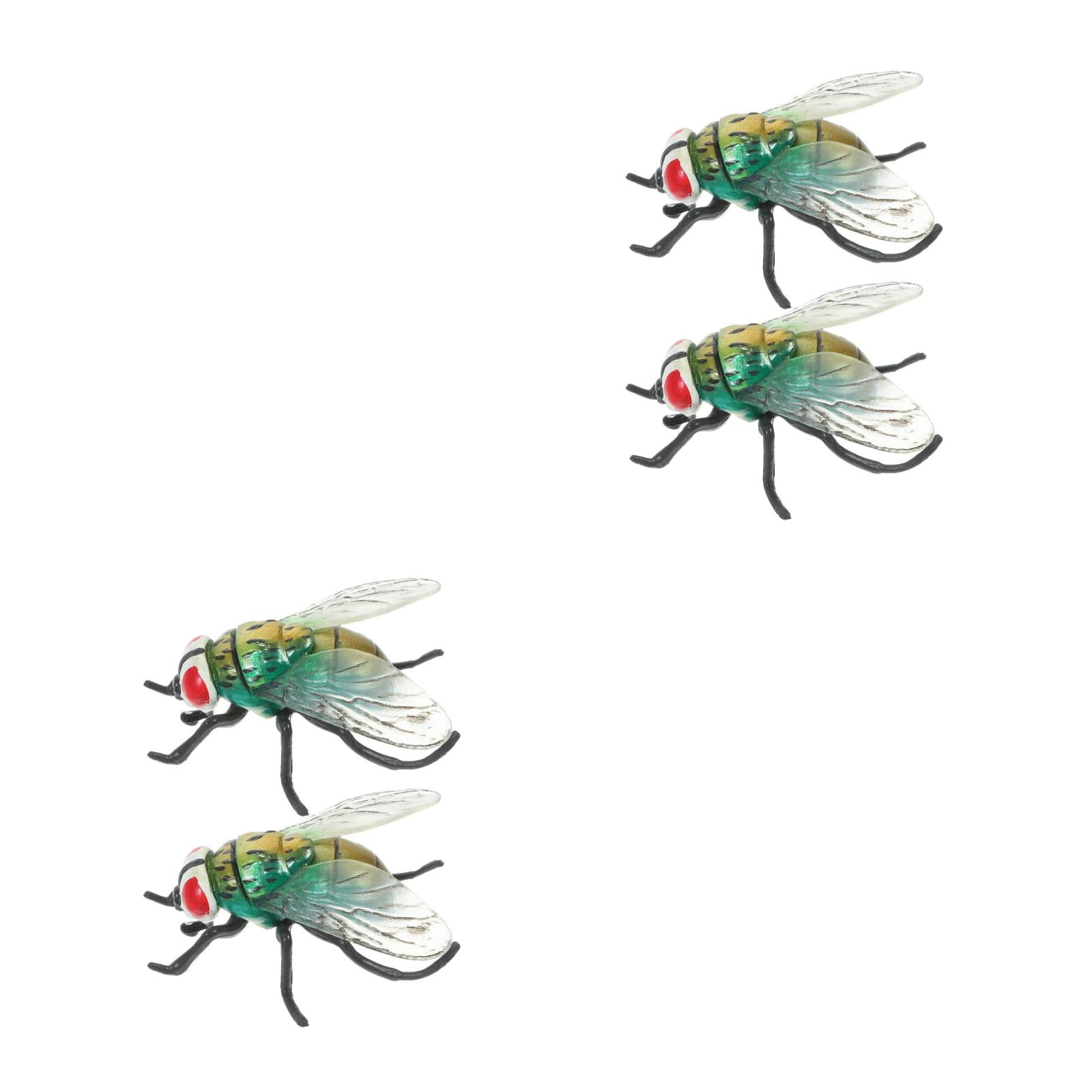 Masteelf 4 pcs Plastic Fly Toys Fake Insect Figures Toys Fake Bugs ...