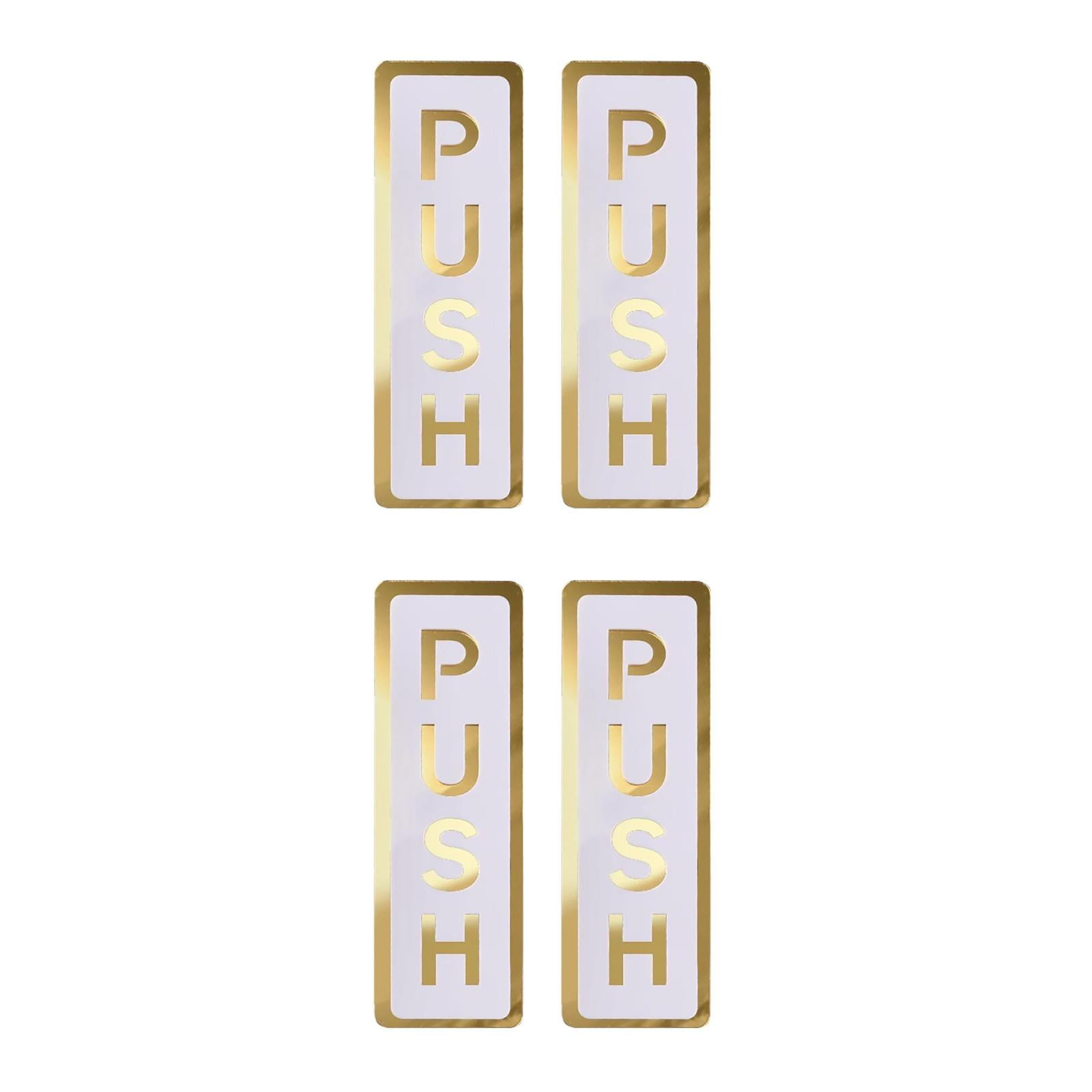 Masteelf 4 pcs Push Pull Door Sign Double Layer 3d Design Sign Home ...