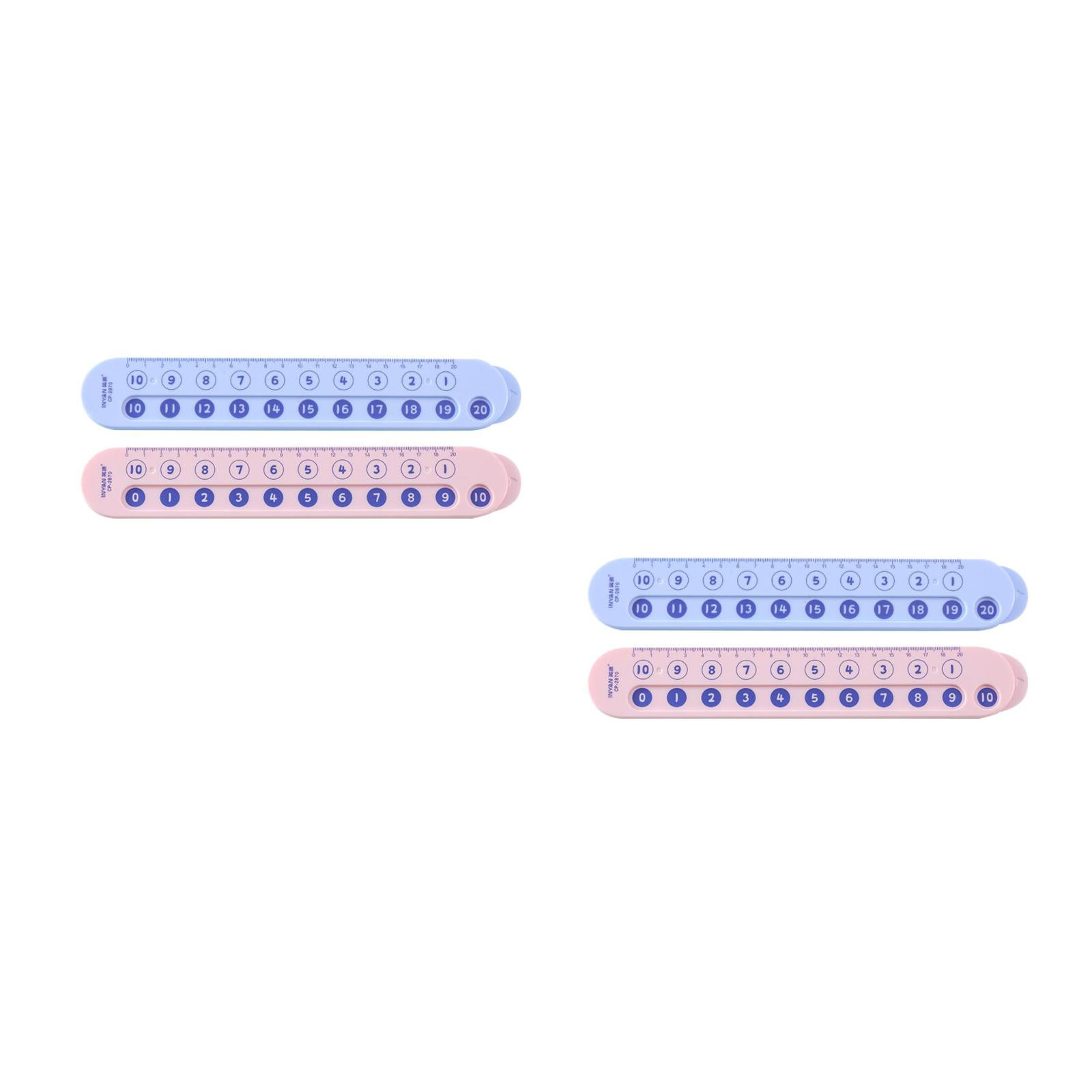 Masteelf 4 pcs Slide Math Training Ruler for Kids Interactive ...