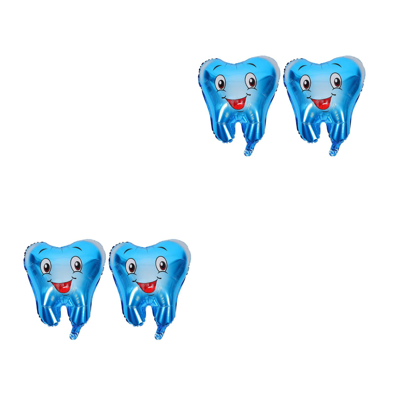 Masteelf 4 pcs Tooth Shaped Balloons Dental School Balloons Tooth Foil ...