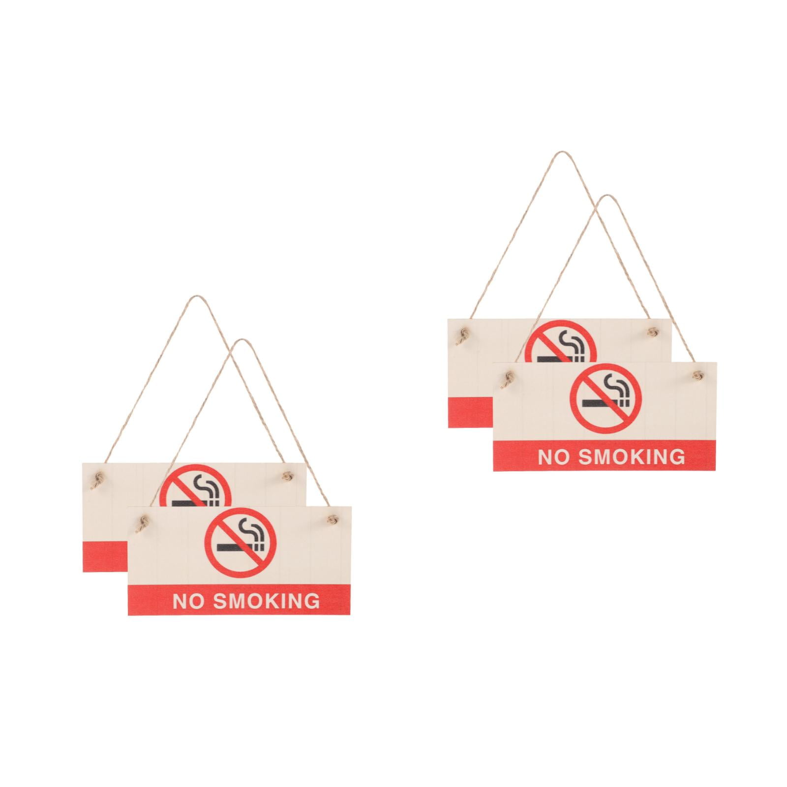 Masteelf 4 pcs Wooden No Smoking Sign Pendant No Smoking Sign Wood No ...