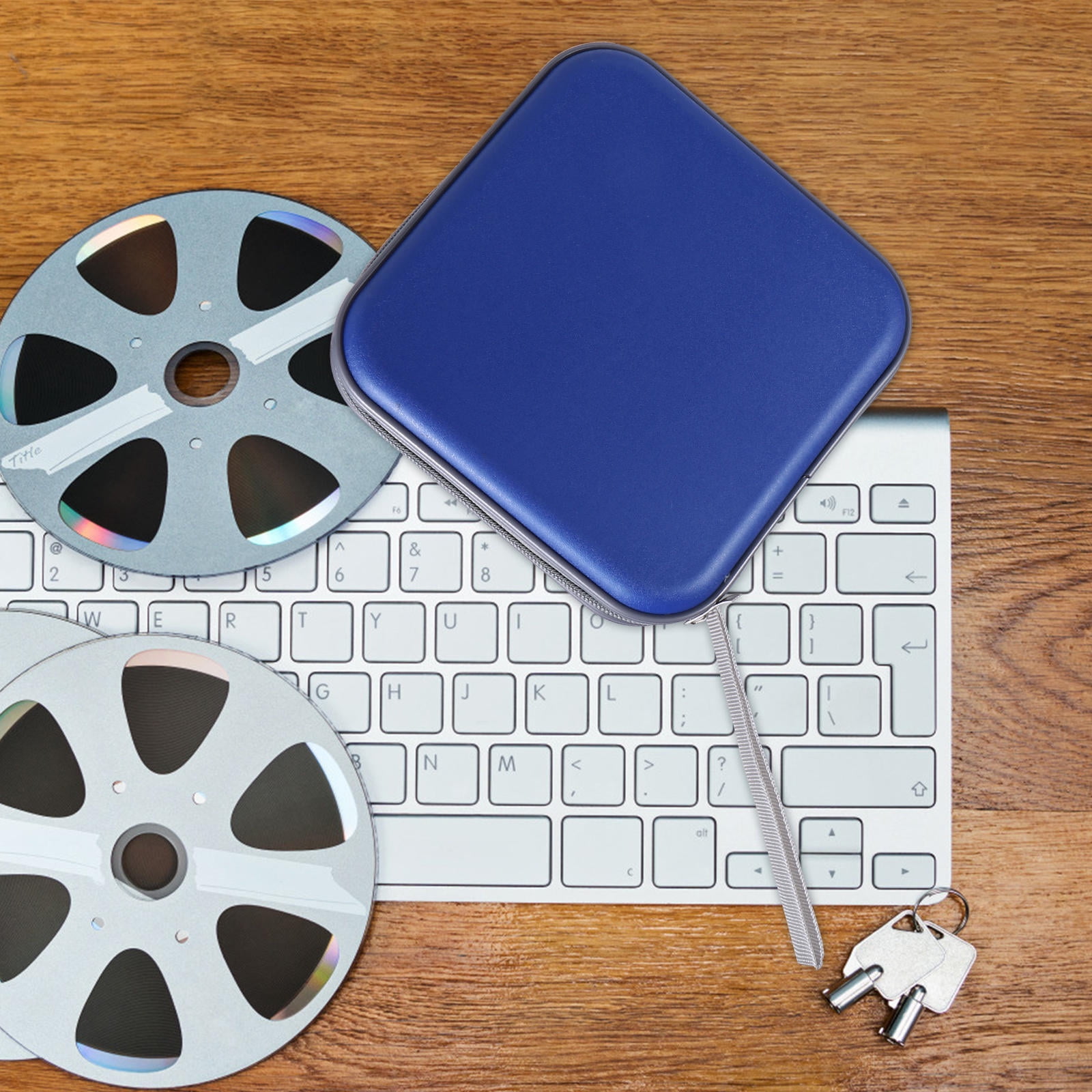 Masteelf 40 Capacity Plastic DVD Case Portable Zipper Storage Case ...