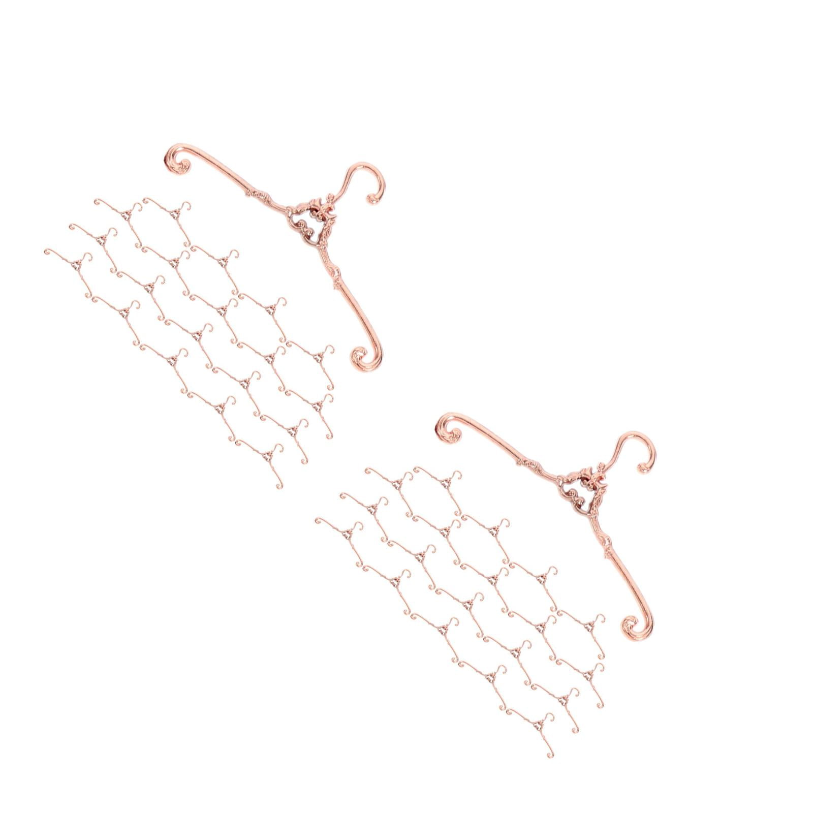 Masteelf 40 PCS Mini Hangers Doll Clothes Display Hangers Miniature ...