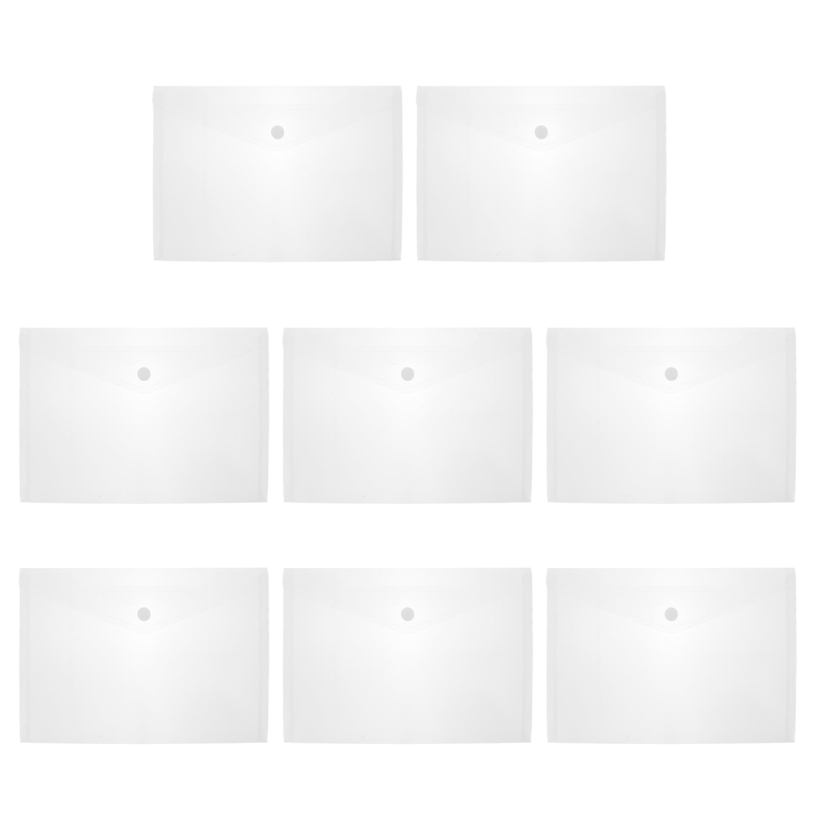 Masteelf 40 Pcs A4 Snap Document Bag File Clear Envelope Folder Miss ...