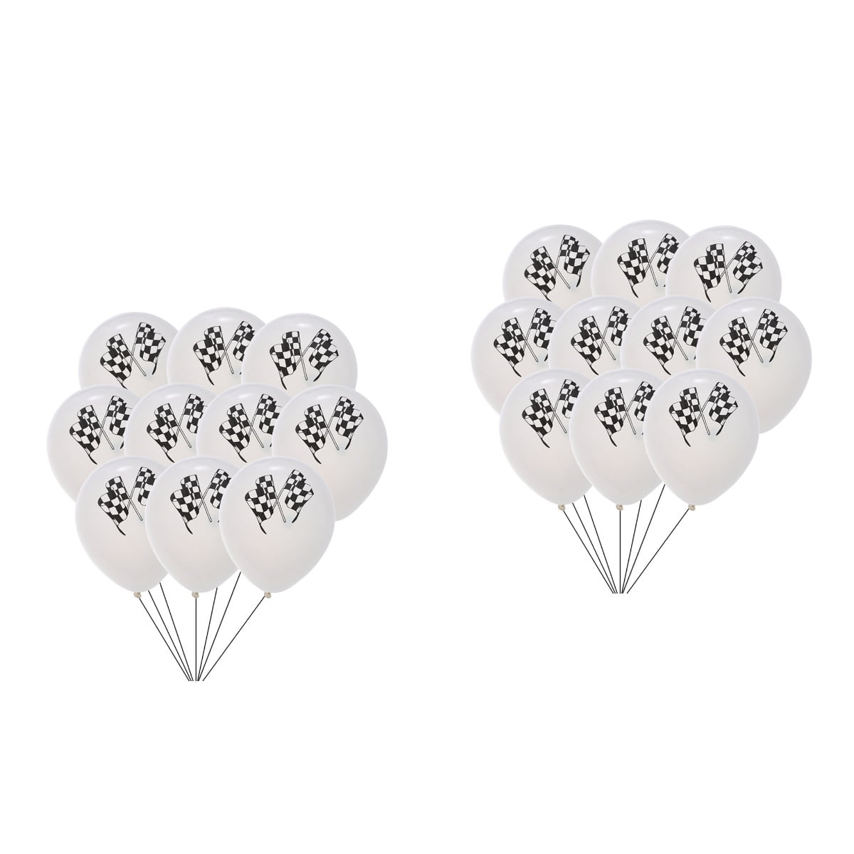 Masteelf 40 Pcs Checkered Racing Flags Biodegradable Latex Balloons ...