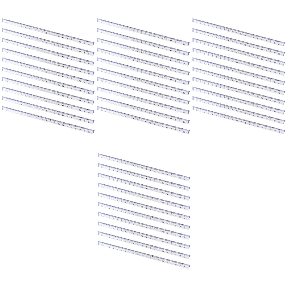 Masteelf 40 Pcs Clear Triangular Ruler Plastic Scale Ruler Plastic ...
