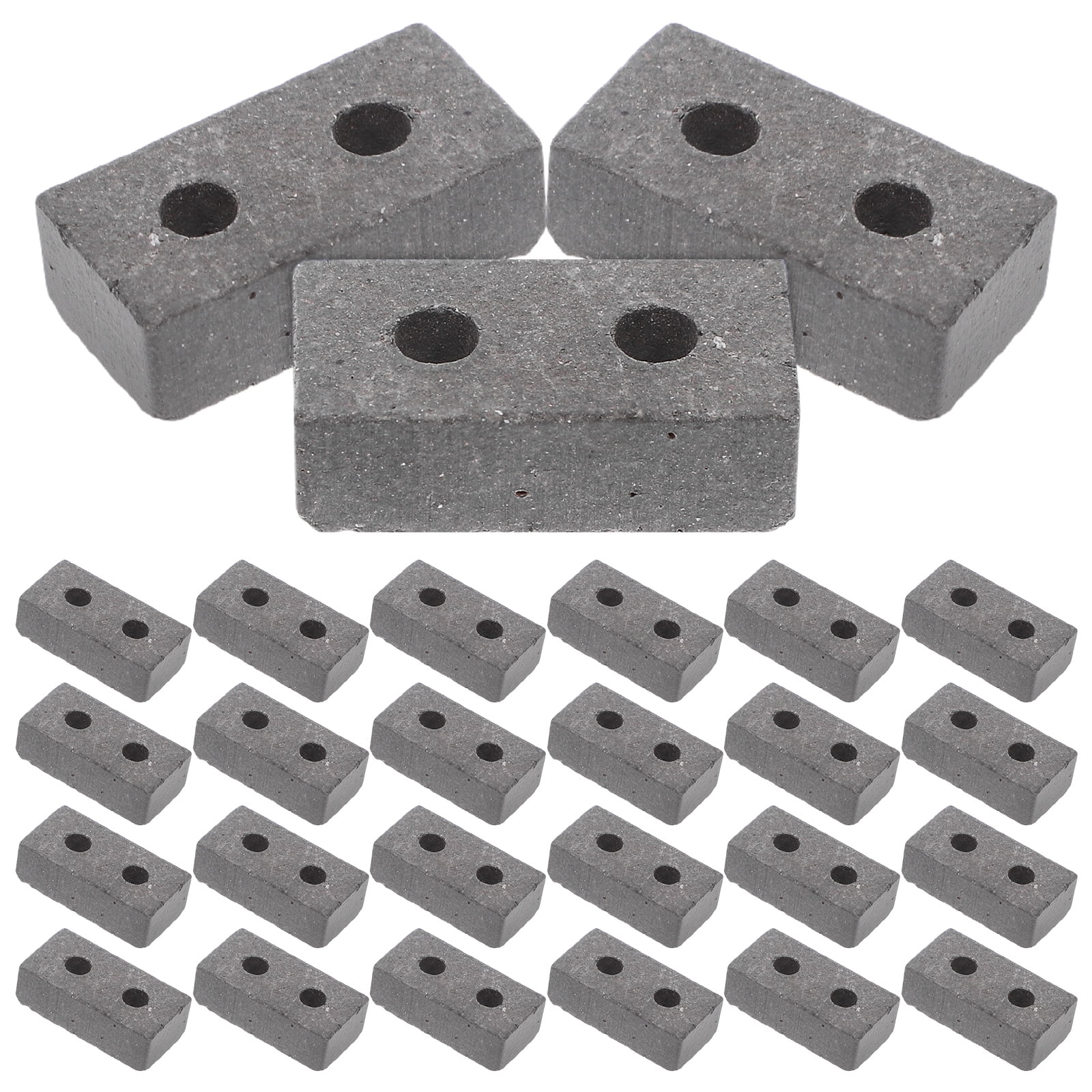 Masteelf 40 Pcs Miniature Bricks Dollhouse Building Supplies Child Grey ...
