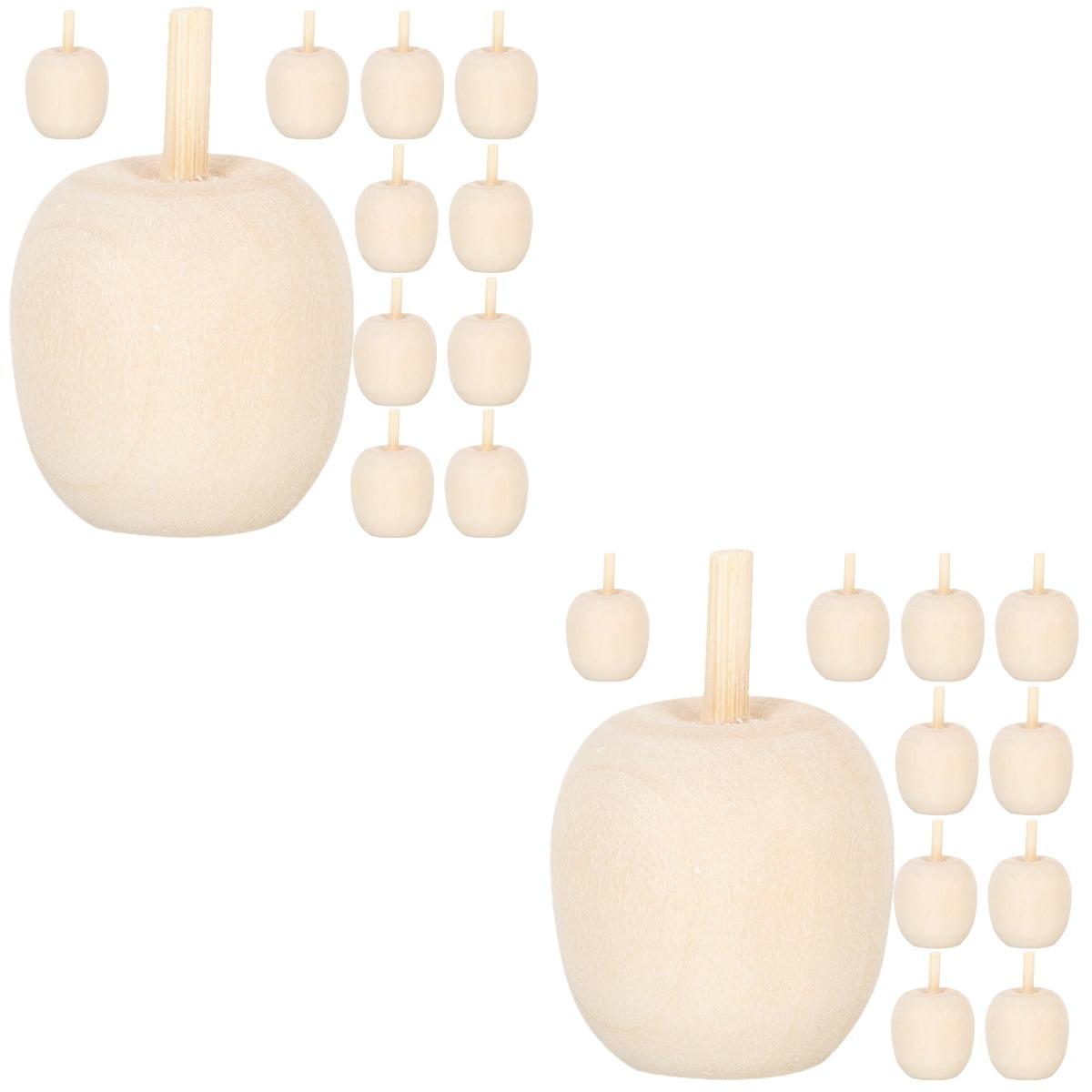 Masteelf 40 Pcs Unpainted Wood Fruit Shapes Crafts Unfinished Wooden ...