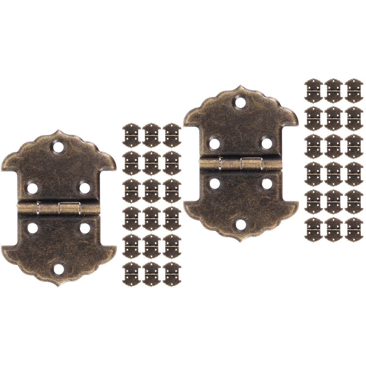 Masteelf 40 Pcs Vintage Hinges Wine Box Hinges Antique Small Cabinet ...